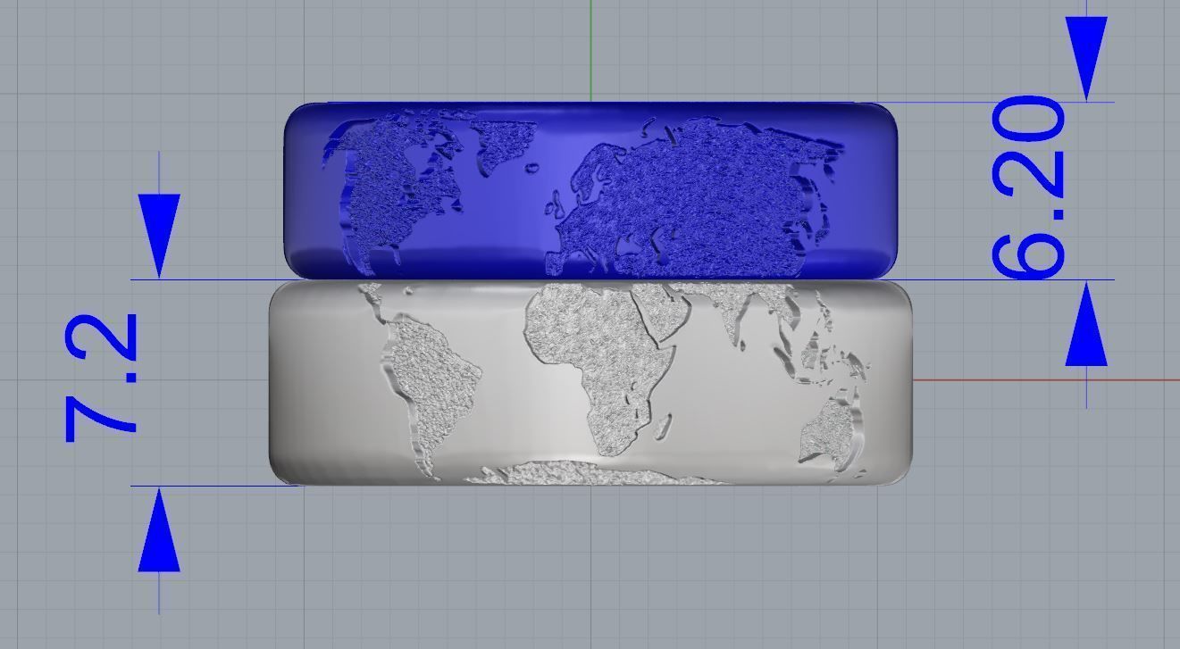 World rings 3D model 3D printable | CGTrader