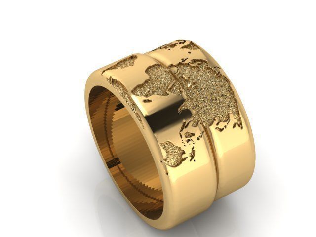 World rings 3D model 3D printable | CGTrader