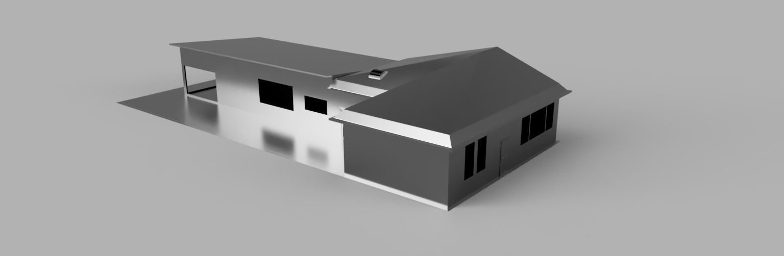 Scale Size Simple House 3D model | CGTrader