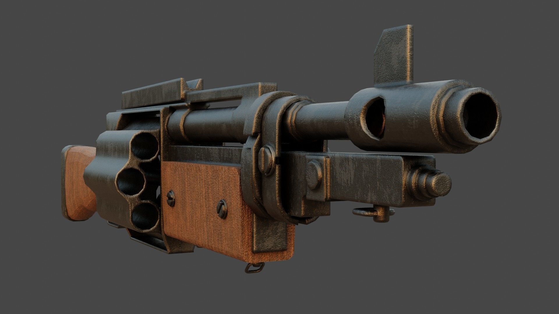 3D model revolver shotgun VR / AR / low-poly | CGTrader