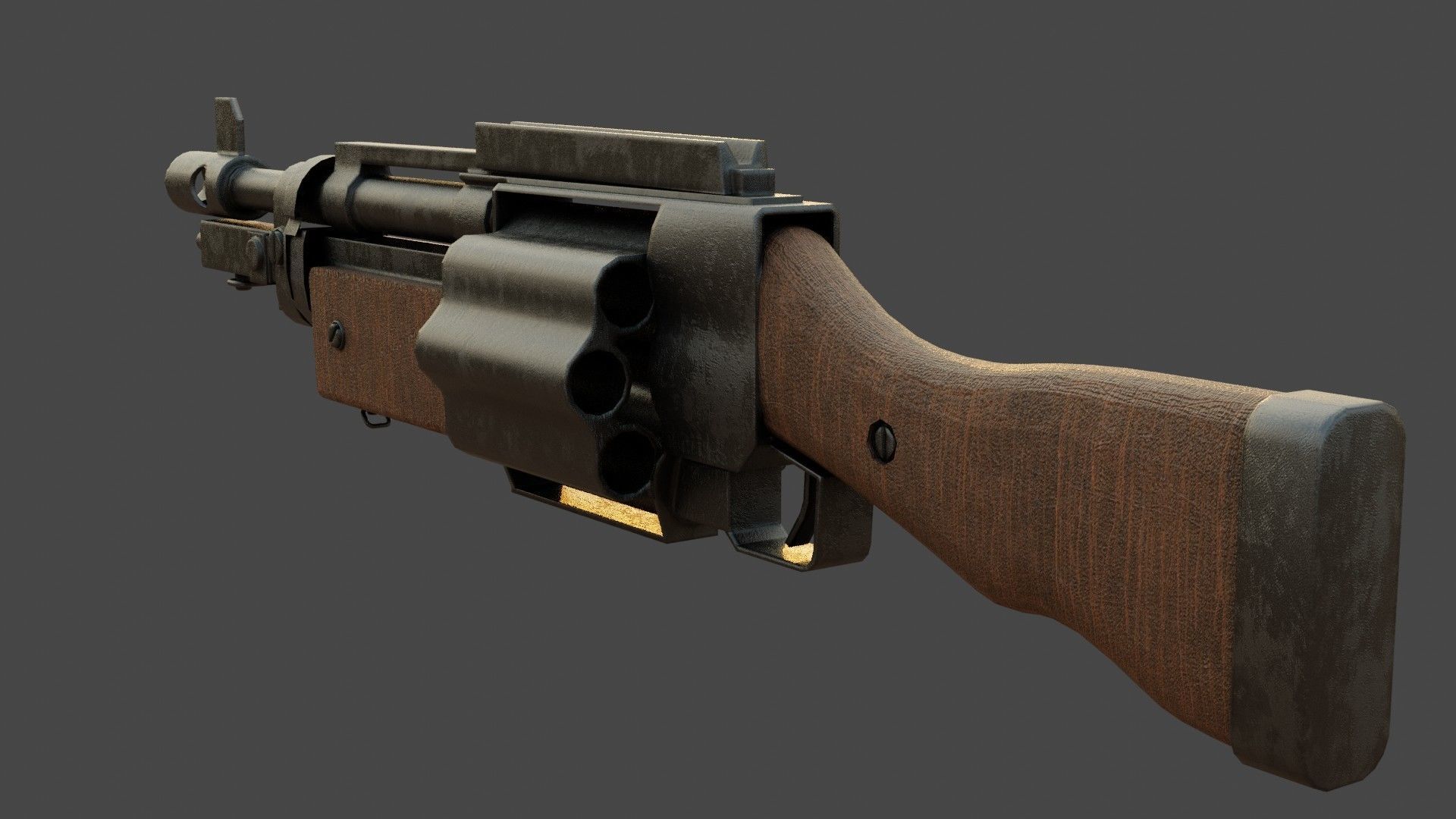 3D model revolver shotgun VR / AR / low-poly | CGTrader