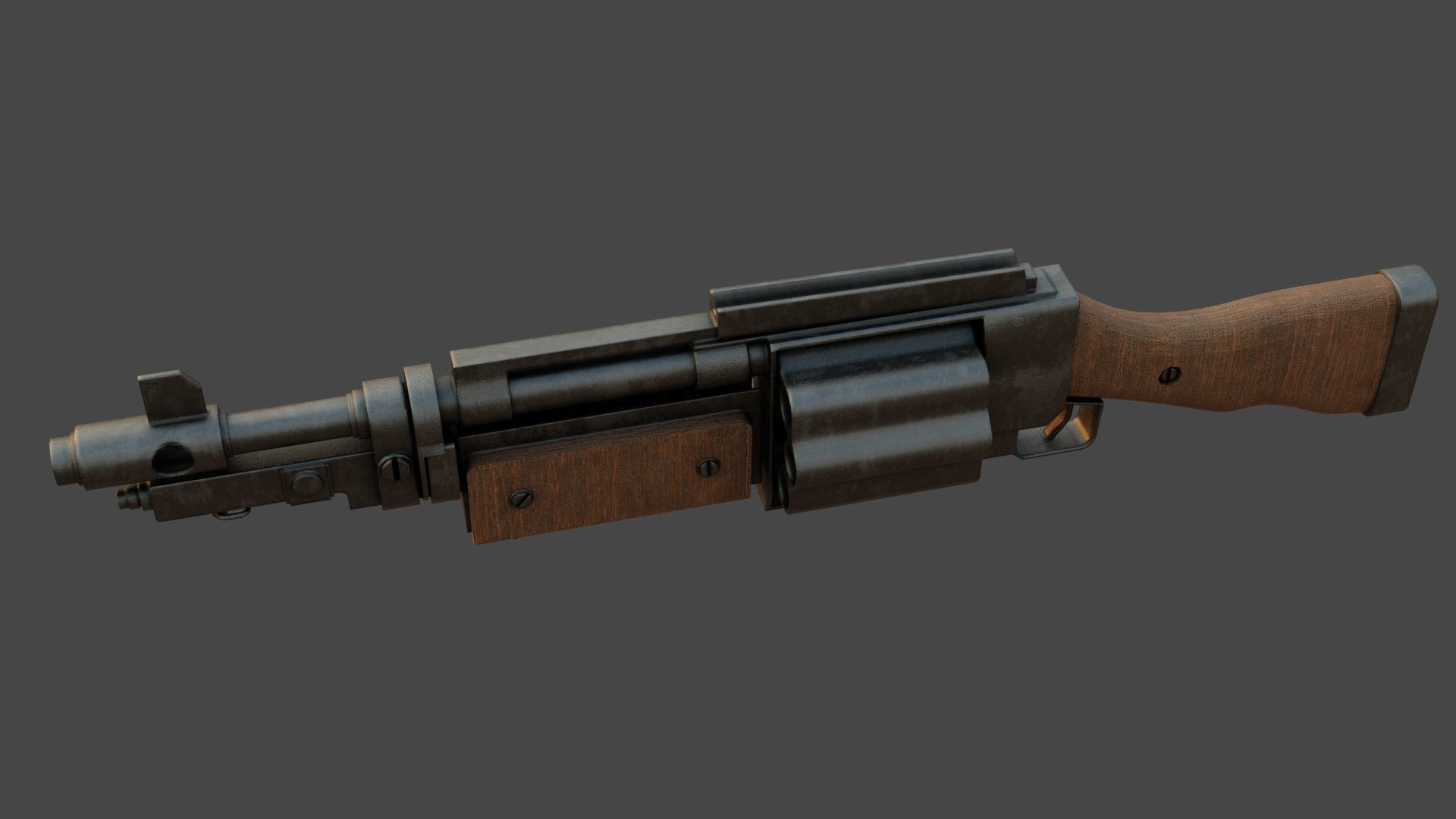3D model revolver shotgun VR / AR / low-poly | CGTrader