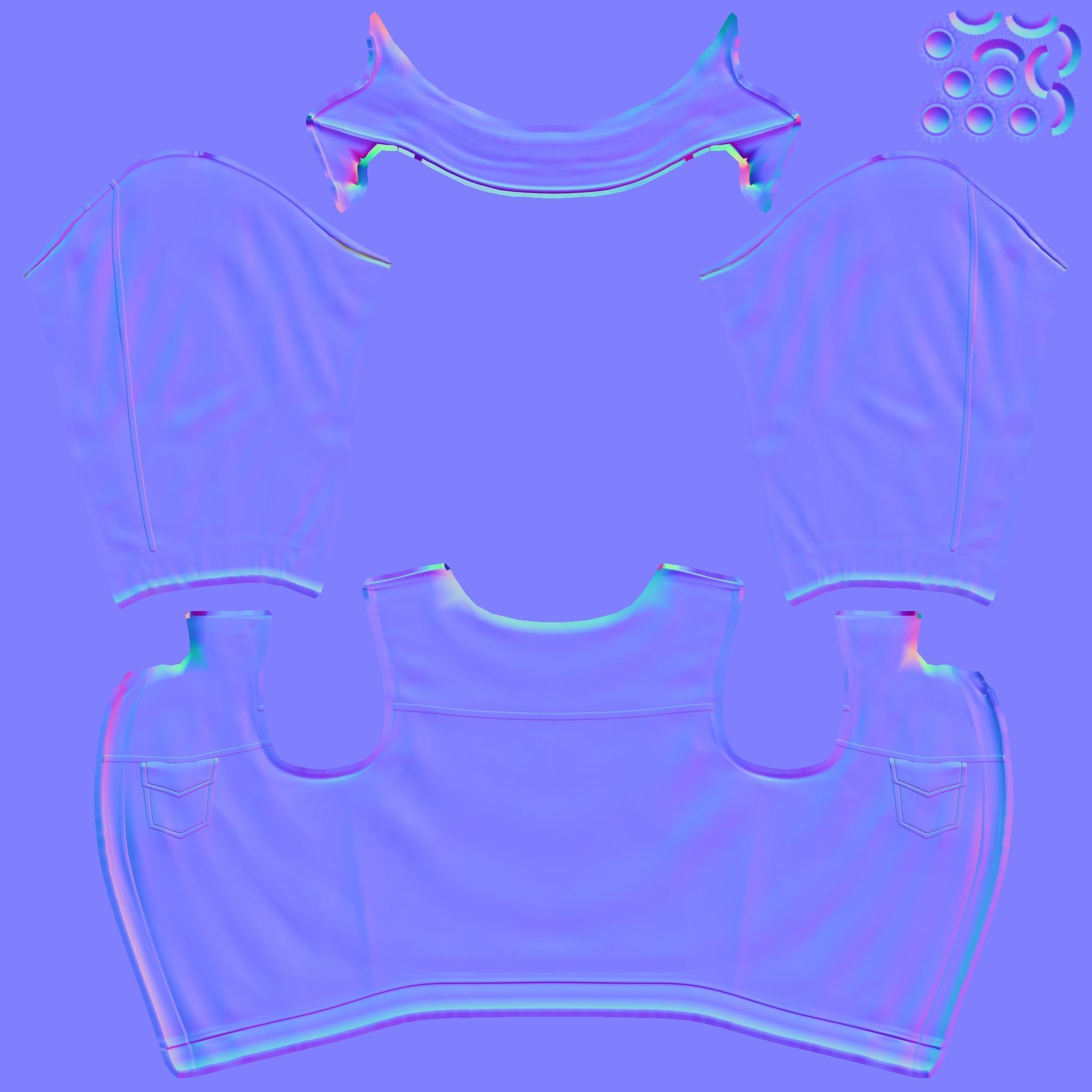 3D model Unbuttoned Denim Crop Jacket VR / AR / low-poly | CGTrader