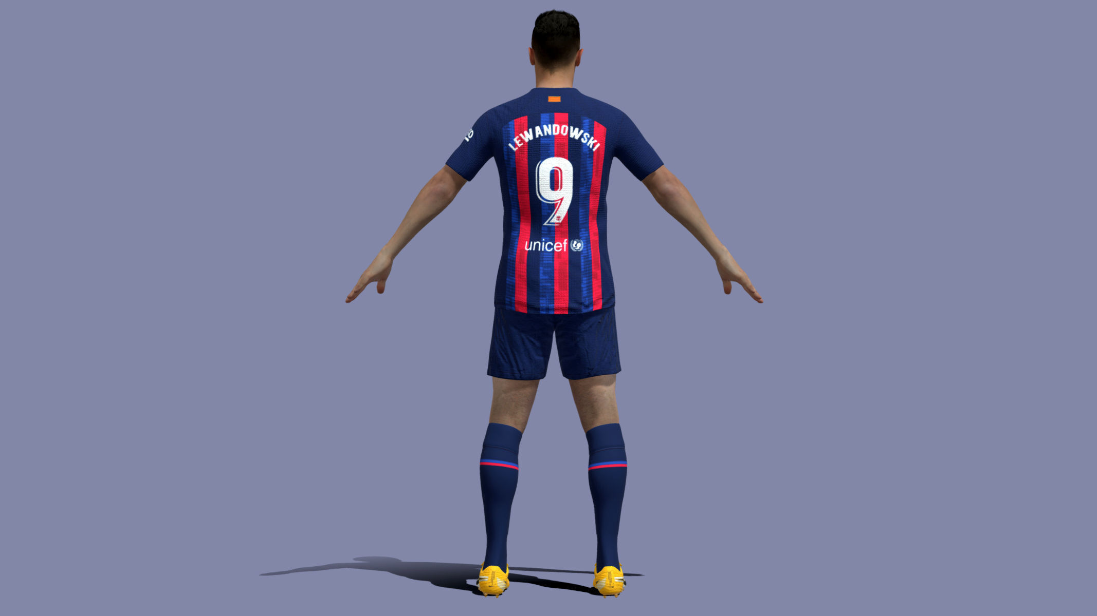3D Rigged Robert Lewandow Barcelonaski 3D model rigged | CGTrader