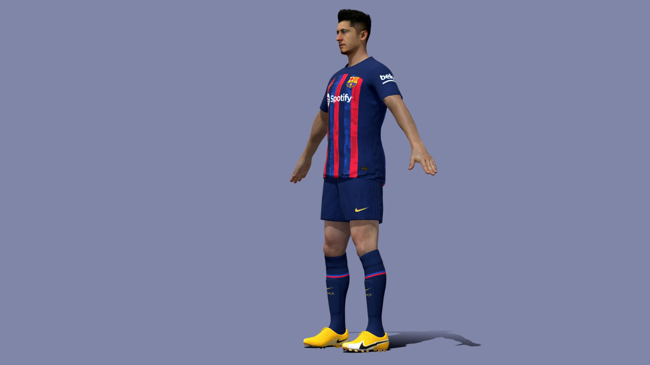 3D Rigged Robert Lewandow Barcelonaski 3D model rigged | CGTrader