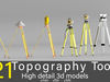3D model 21 Topography tools- High detail 3d models VR / AR / low-poly ...