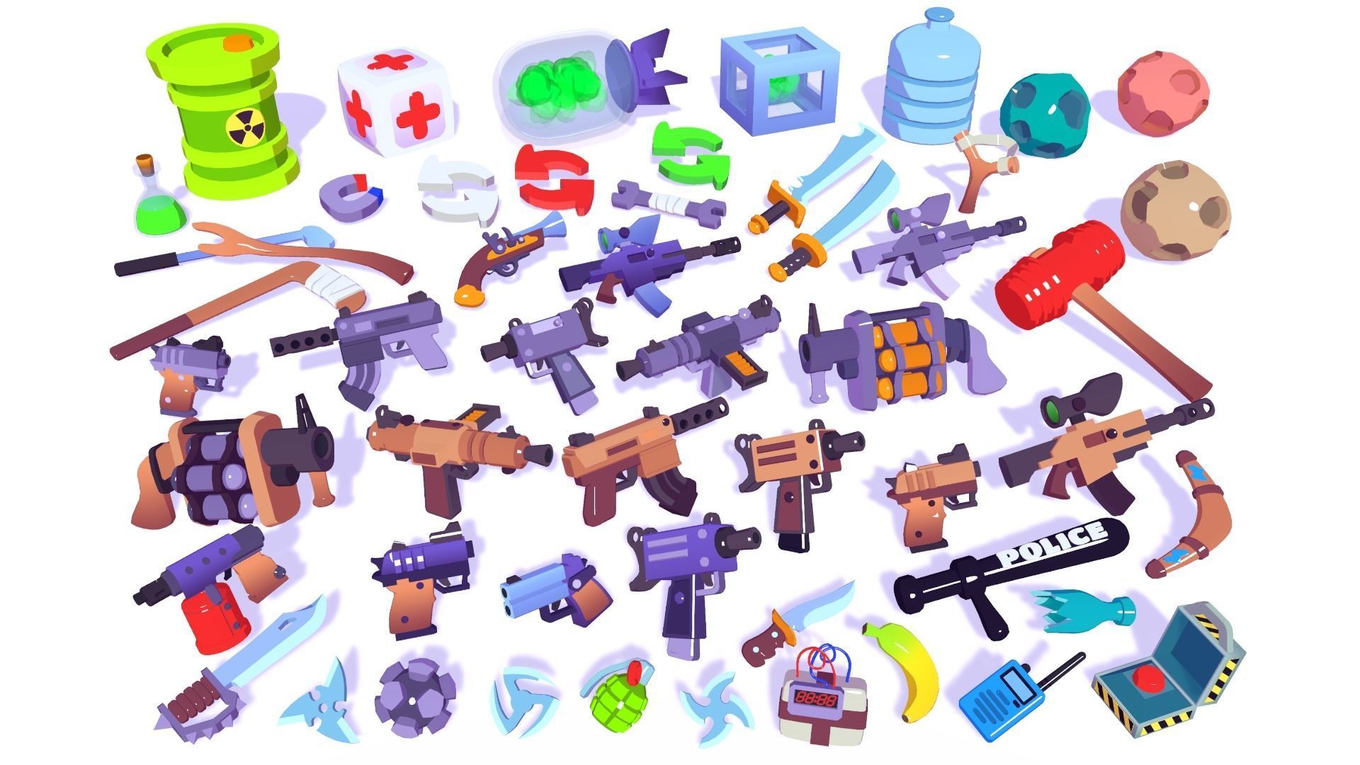 3D model Hypercasual Action Props Pack Volume 3 VR / AR / low-poly ...