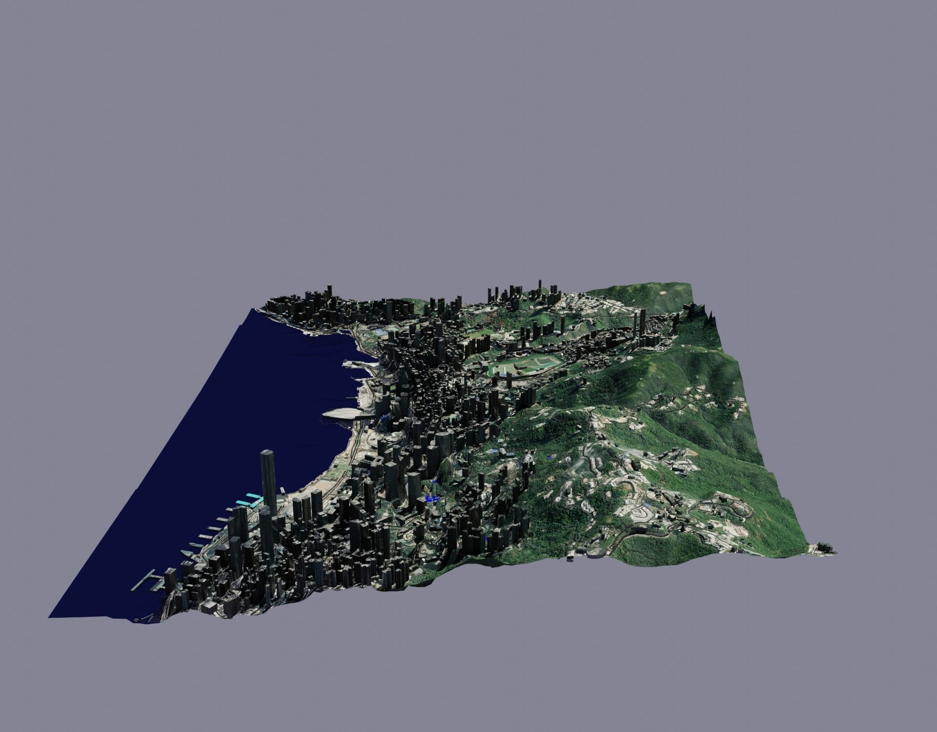 City a part of Hong Kong 3D model | CGTrader