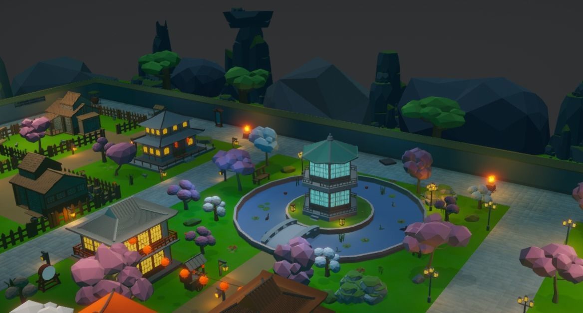 3D model Asian City VR / AR / low-poly | CGTrader