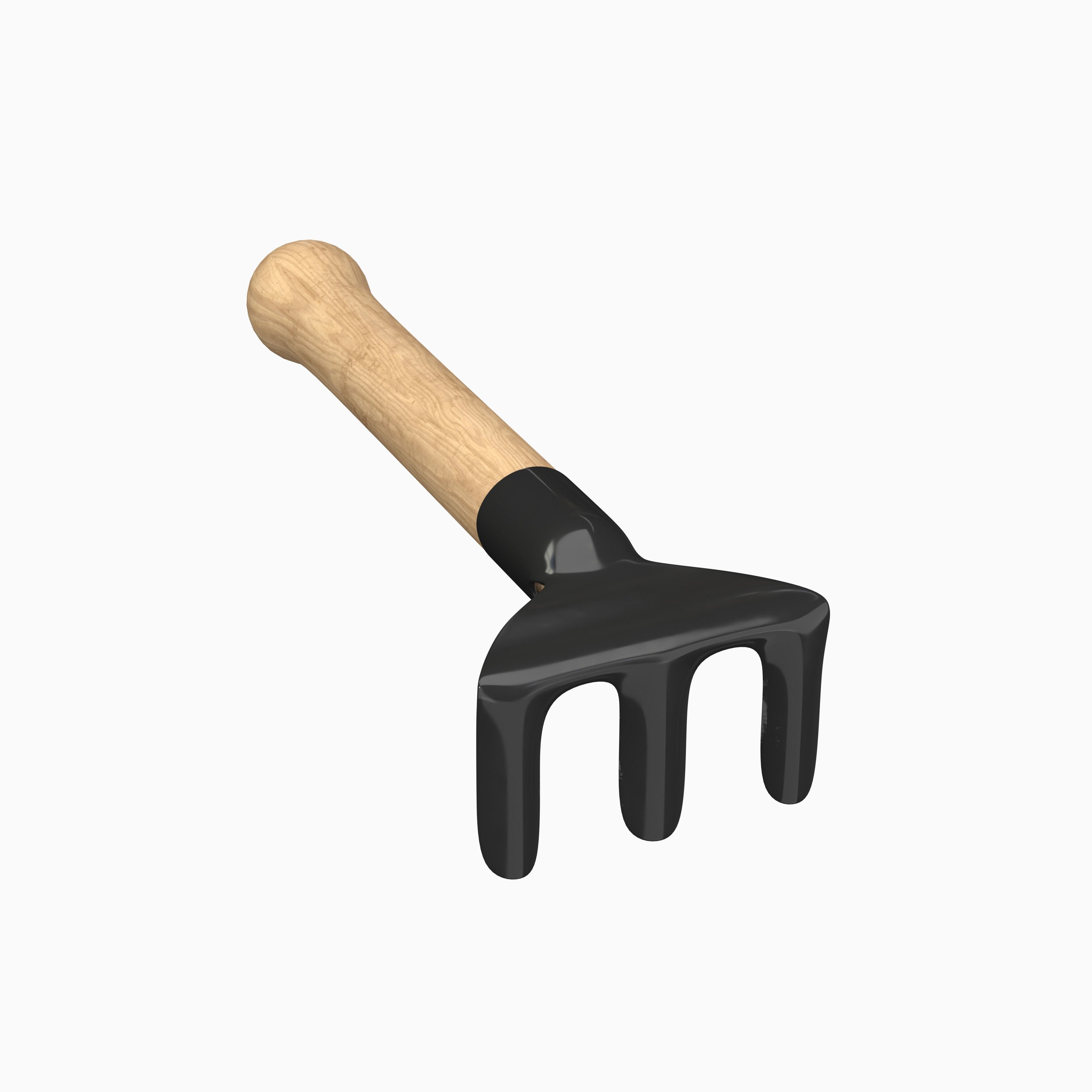 3D model Hand Rake Black VR / AR / low-poly | CGTrader