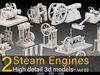 3D model 12 Steam Engines- Vol 02- High detail 3d models VR / AR / low ...