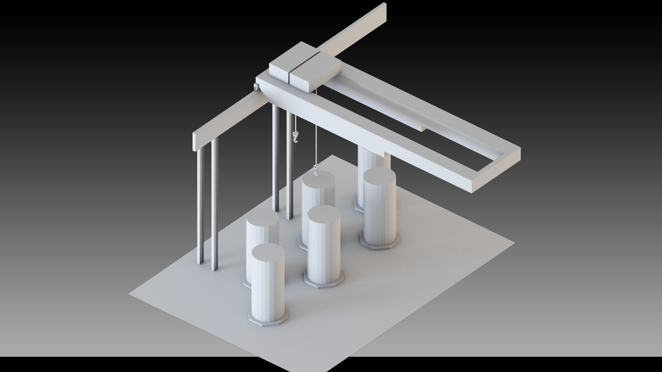 3D model 16 Overhead Cranes- Vol 02- High detail 3d models VR / AR ...