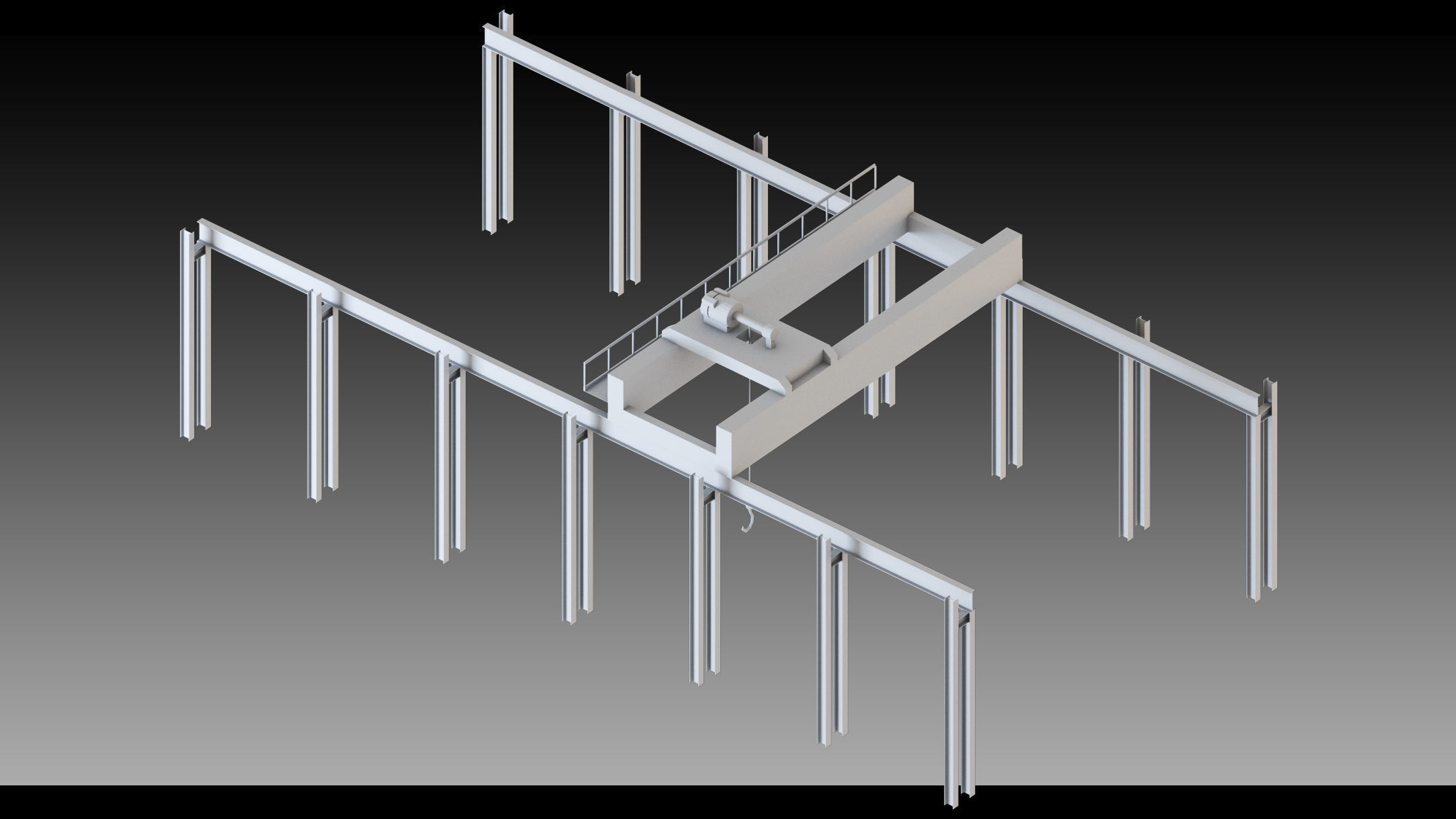 3D model 16 Overhead Cranes- Vol 02- High detail 3d models VR / AR ...