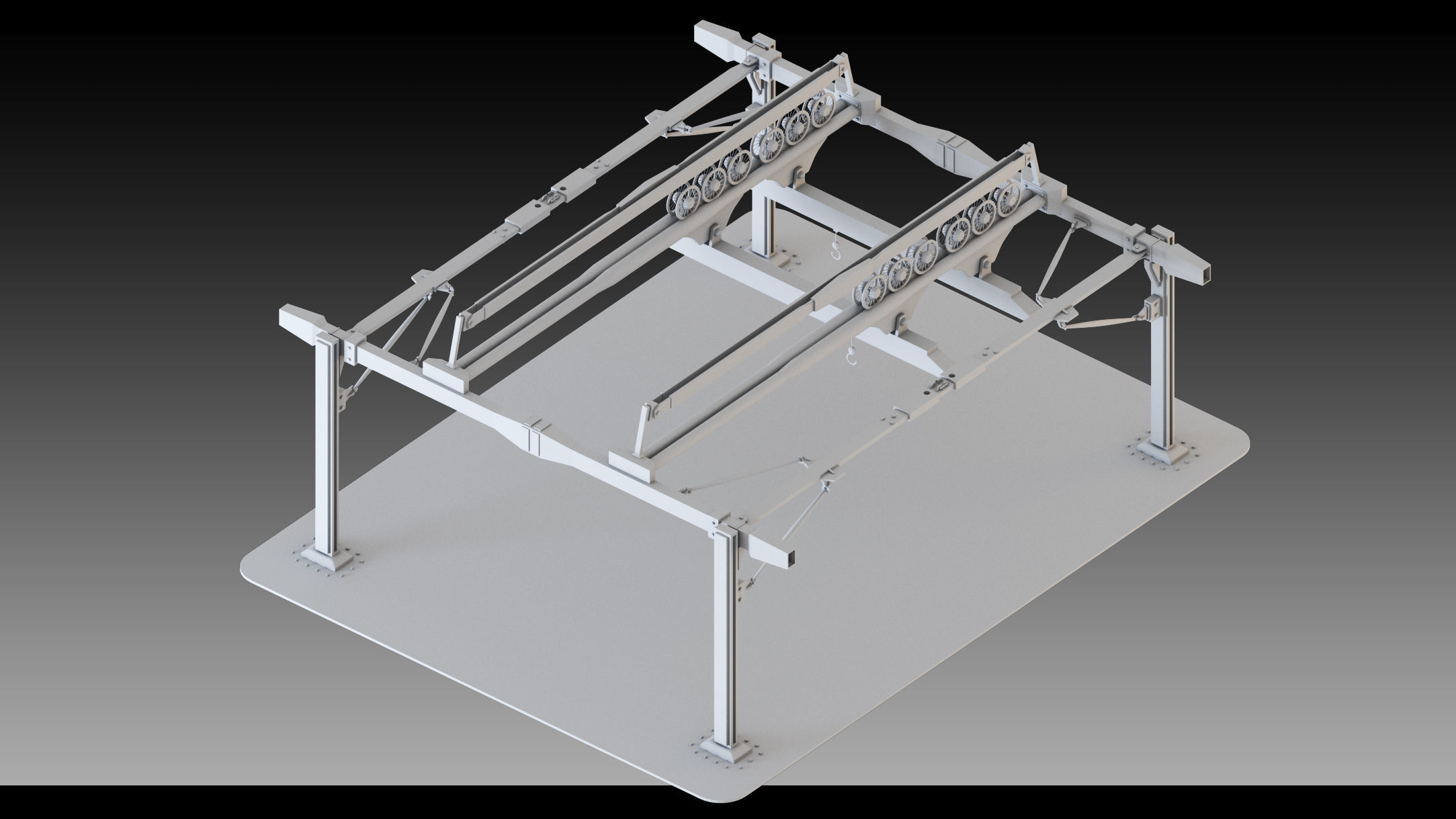 3D model 16 Overhead Cranes- Vol 02- High detail 3d models VR / AR ...