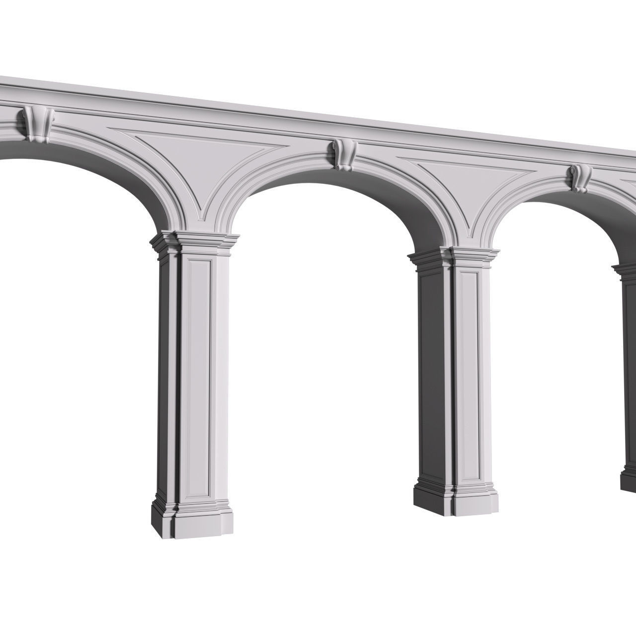 Arch in classical style Arched Opening Doorway Portal Arcade 3D model ...