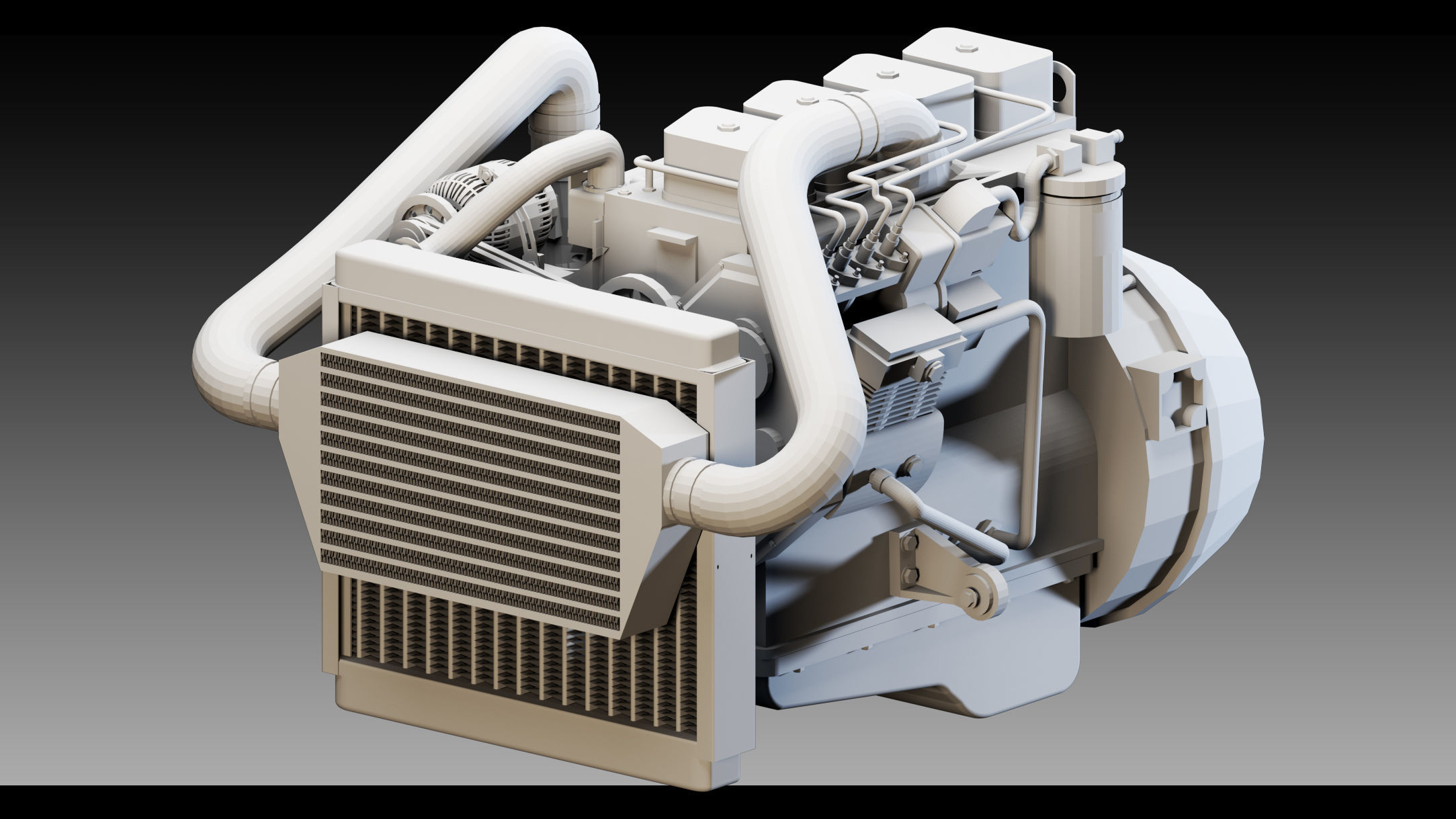 3D model 3 in one-14 Industrial Engines- High detail 3d models VR / AR ...