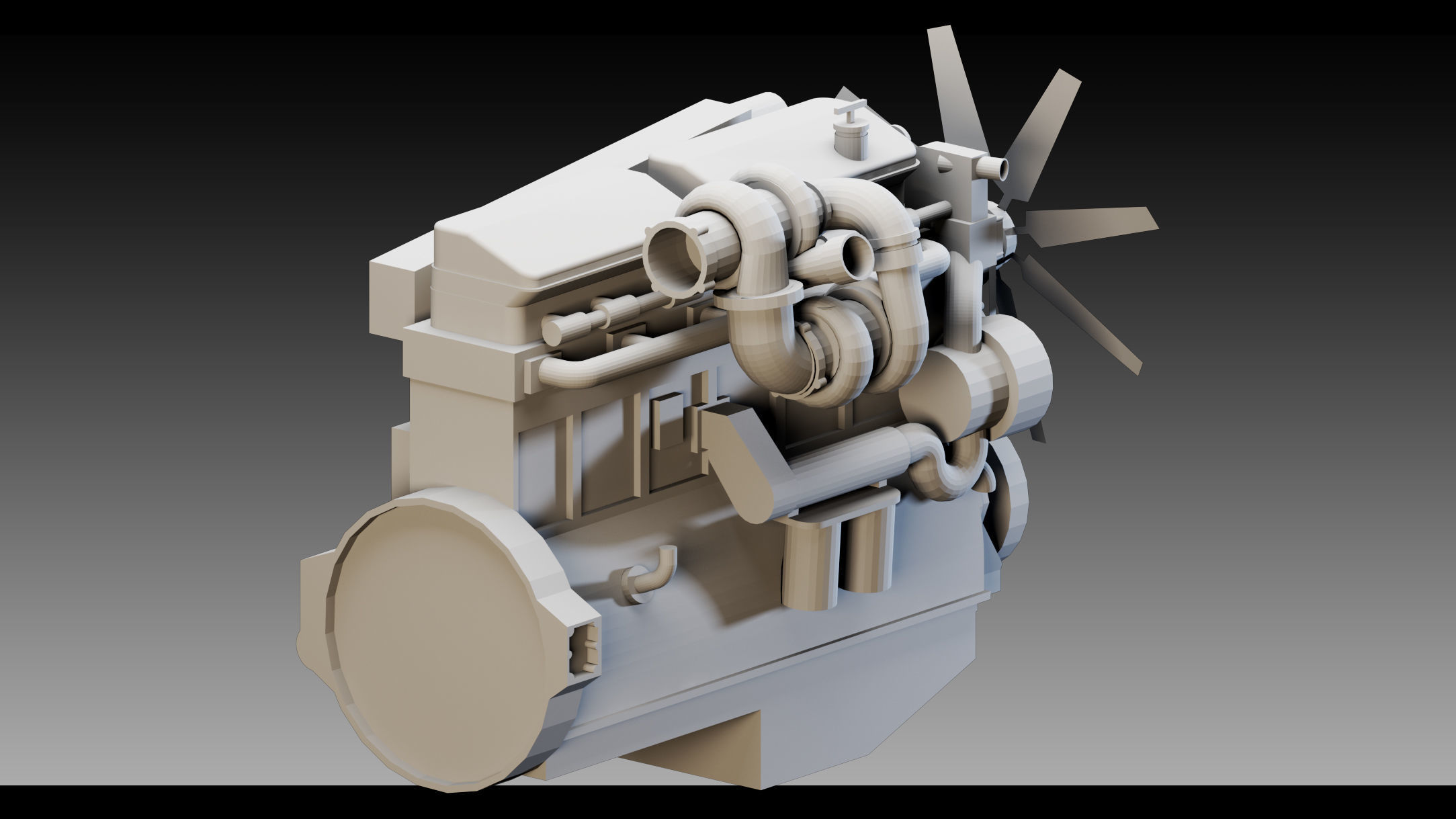 3D model 3 in one-14 Industrial Engines- High detail 3d models VR / AR ...