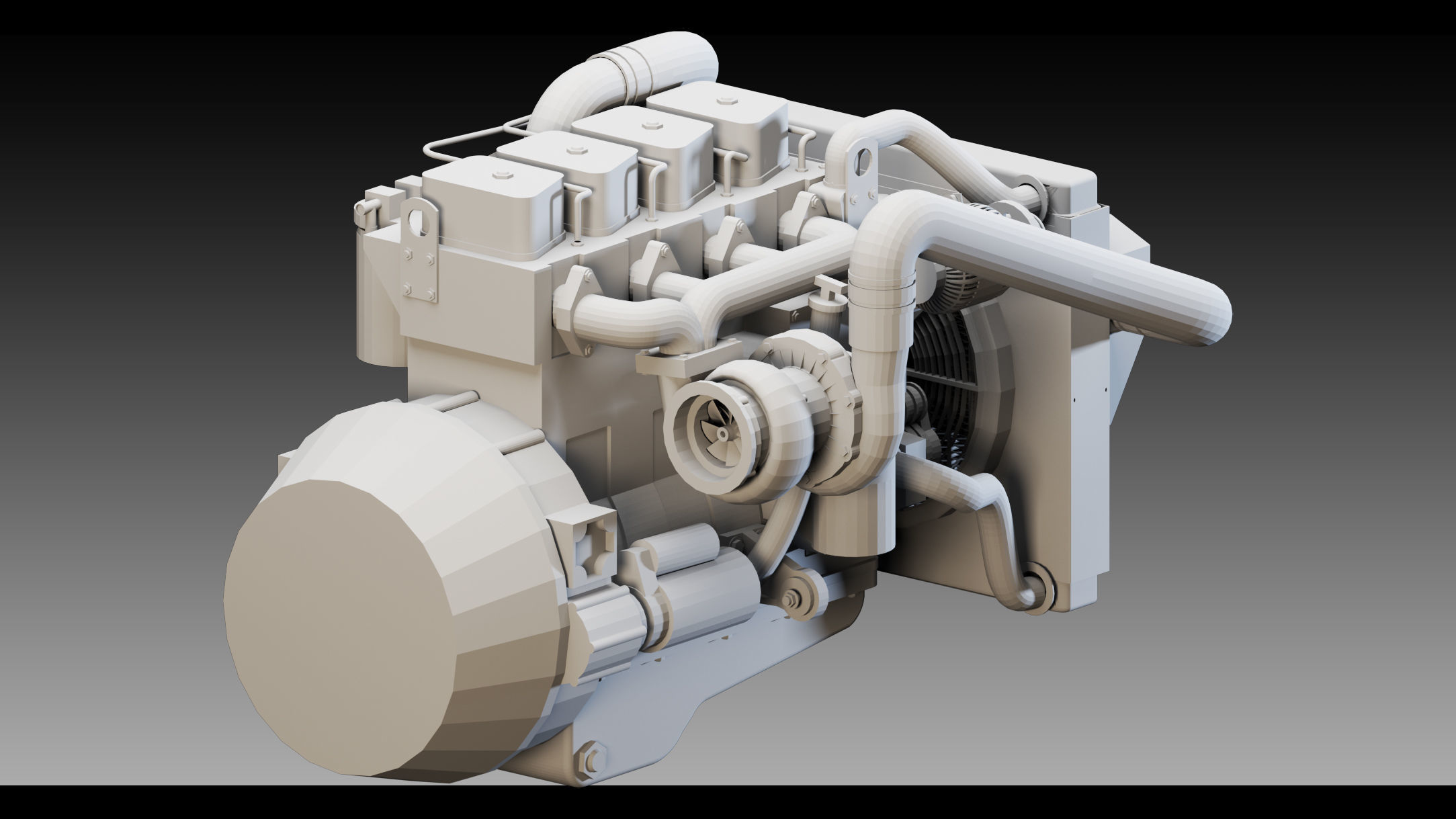3D model 3 in one-14 Industrial Engines- High detail 3d models VR / AR ...