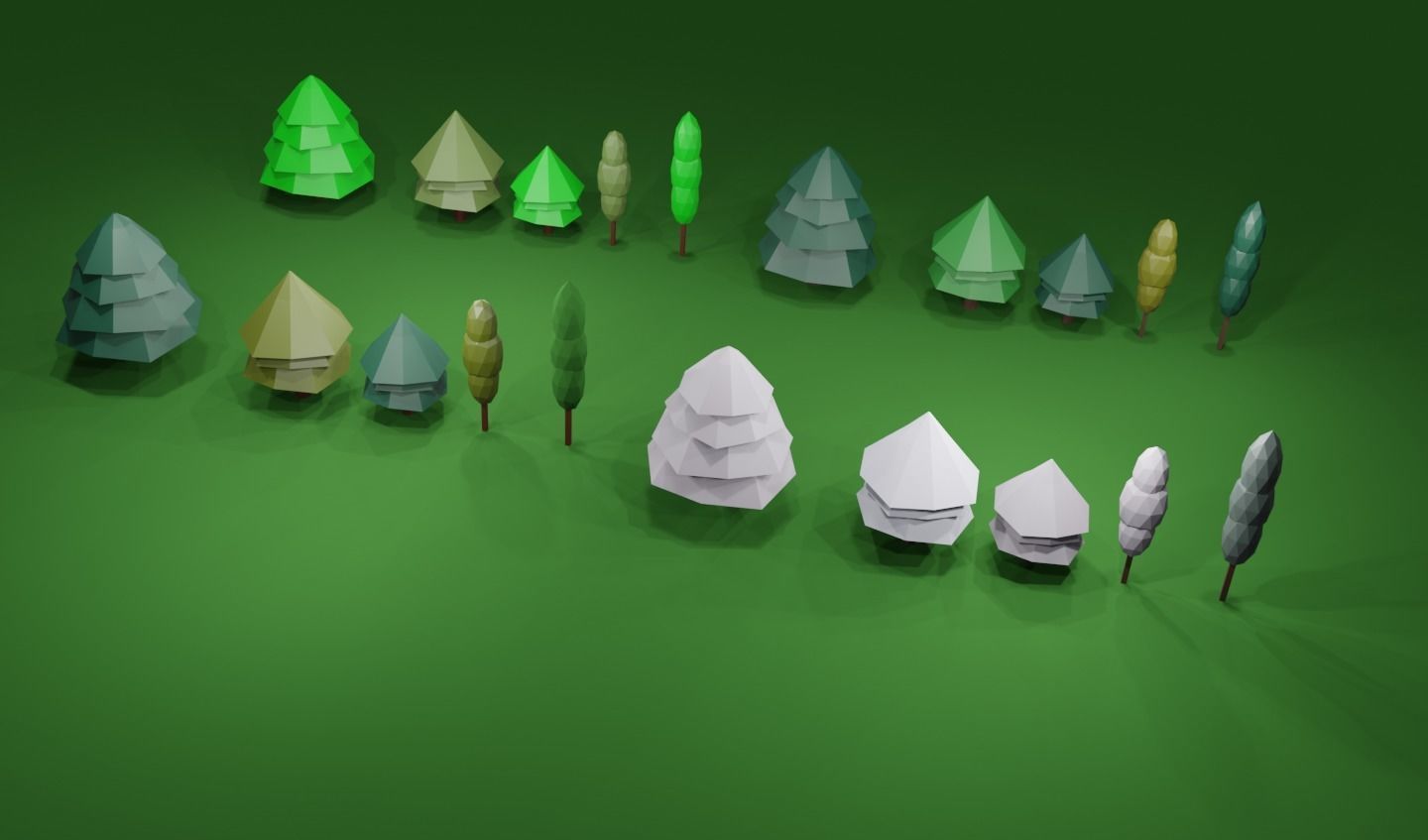 Low Poly Trees 3D 3D model | CGTrader