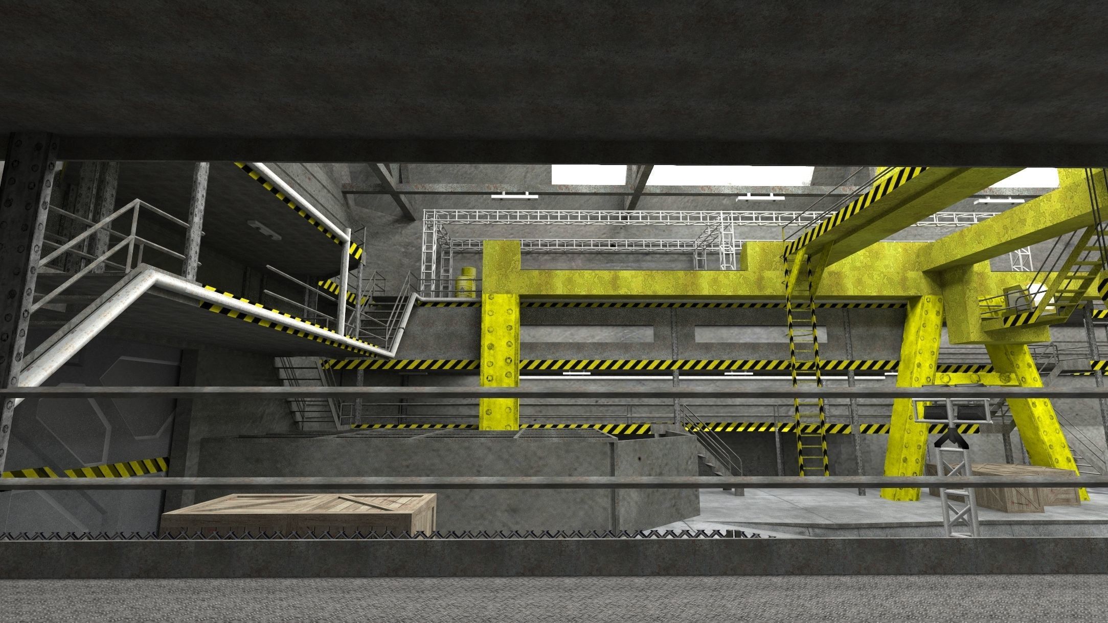 3D model Interior Factory- Vol 02- High detail 3d models VR / AR / low ...