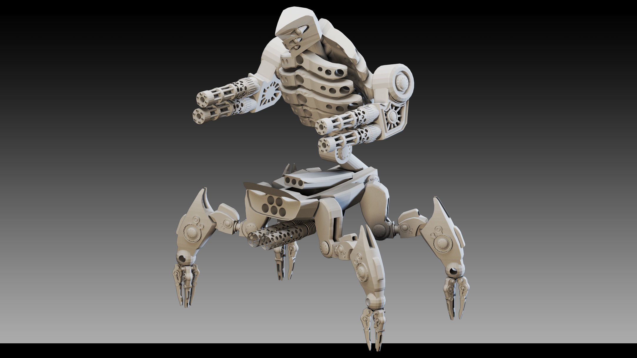 3D model 6 Creature Robots- High detail 3d models VR / AR / low-poly ...