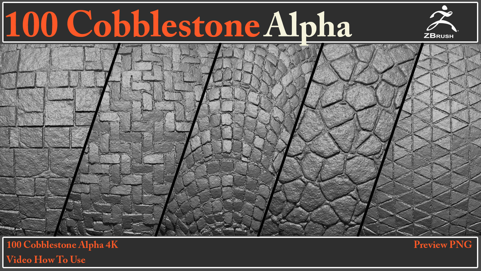 100 Cobblestone Alpha Maps - Video How To Use Texture | CGTrader