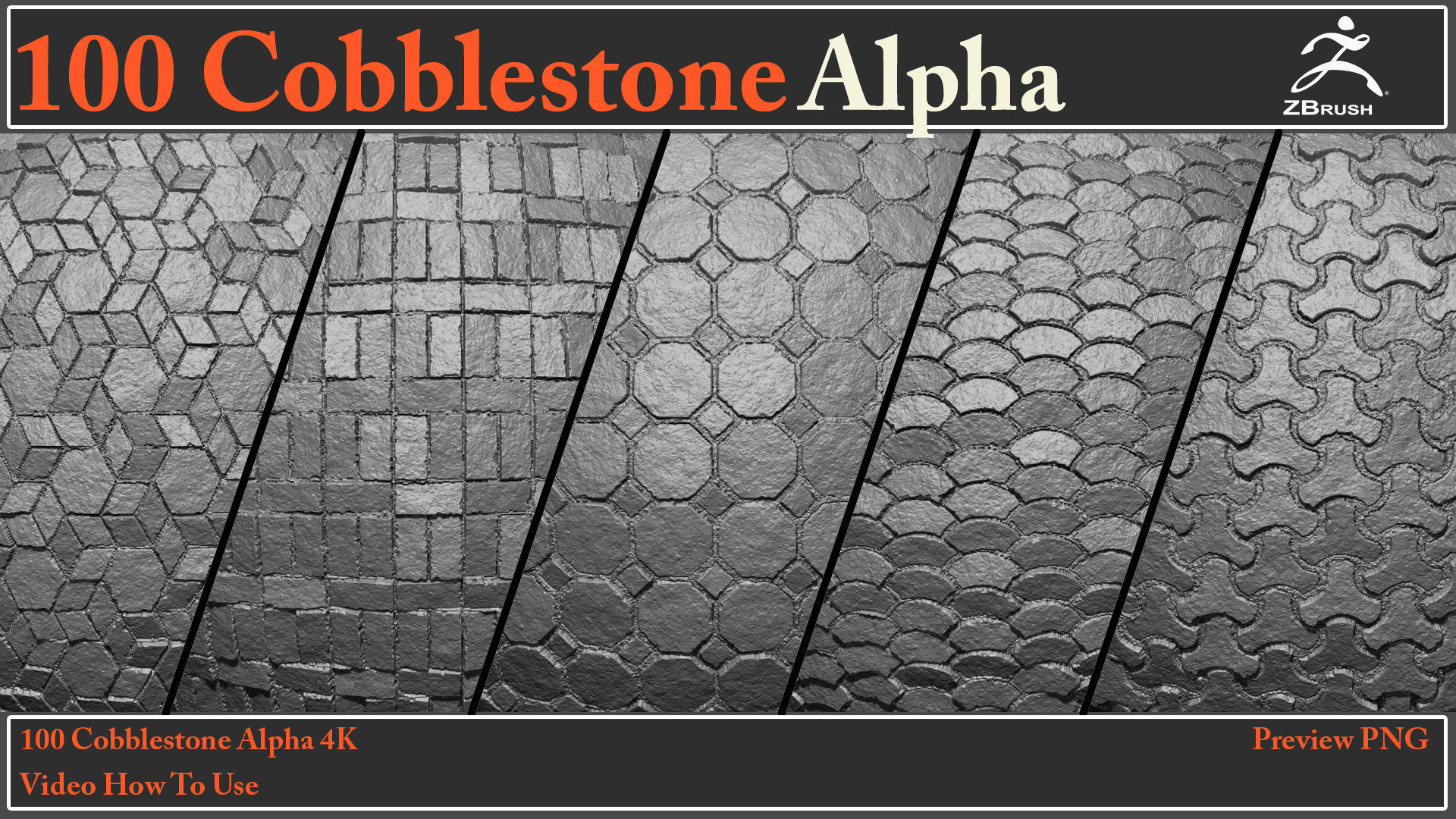 100 Cobblestone Alpha Maps - Video How To Use Texture | CGTrader