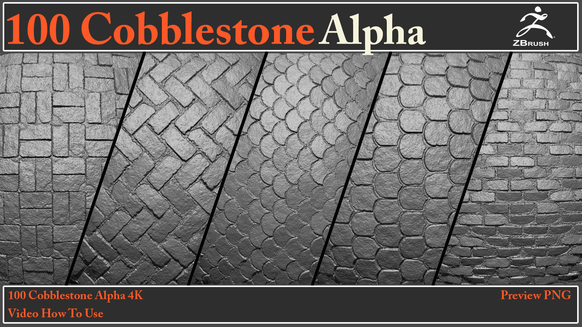 100 Cobblestone Alpha Maps - Video How To Use Texture | CGTrader
