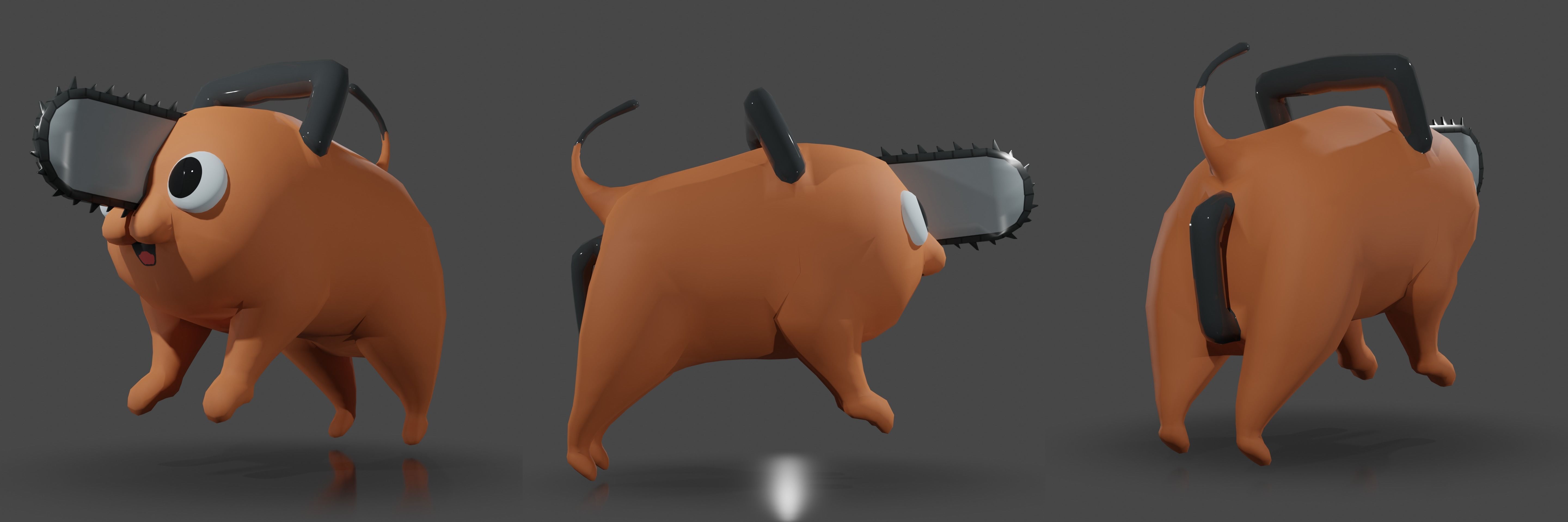 3D model Pochita from CHAINSAW MAN RIGGED Model VR / AR / low-poly ...