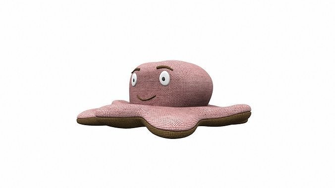 Plush toy octopus 3 3D model | CGTrader