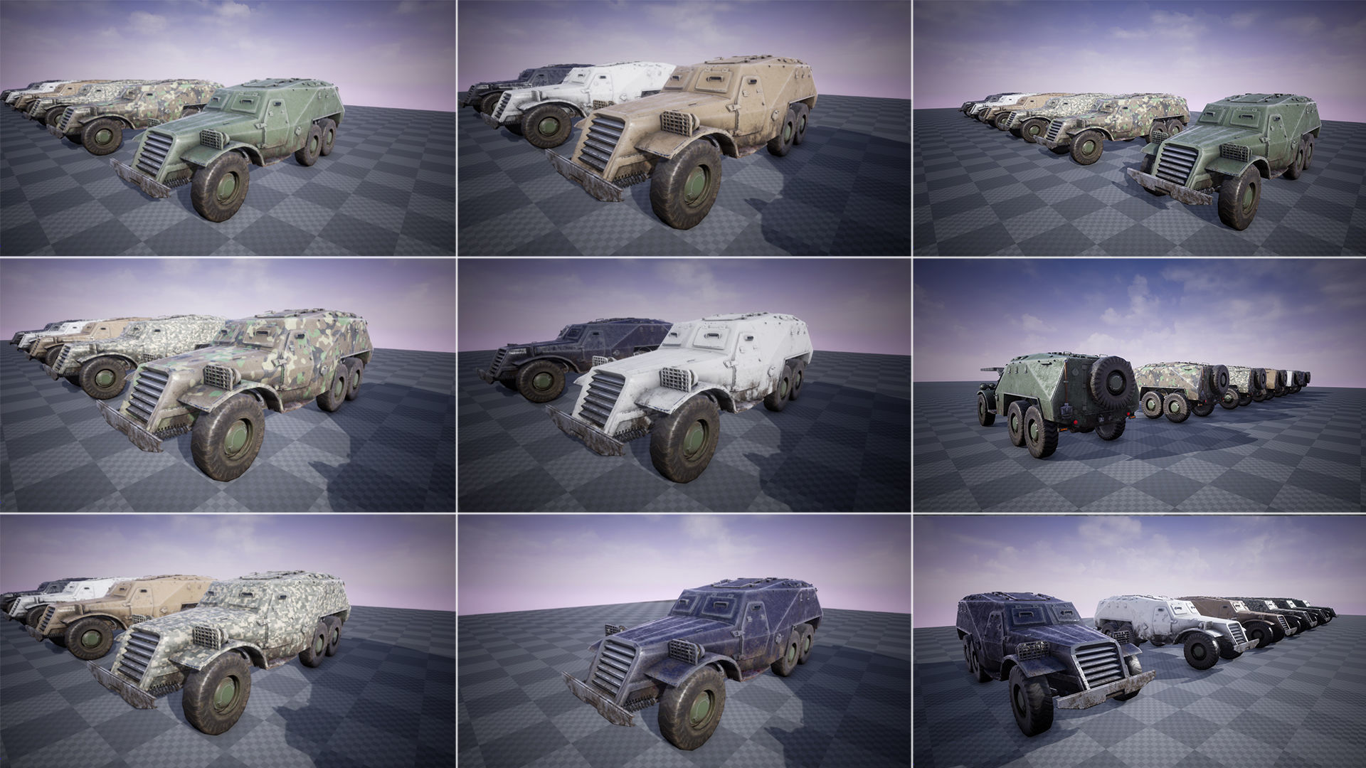 3D model Functional - 4 Russian Military Vehicles 6 Versions per ...