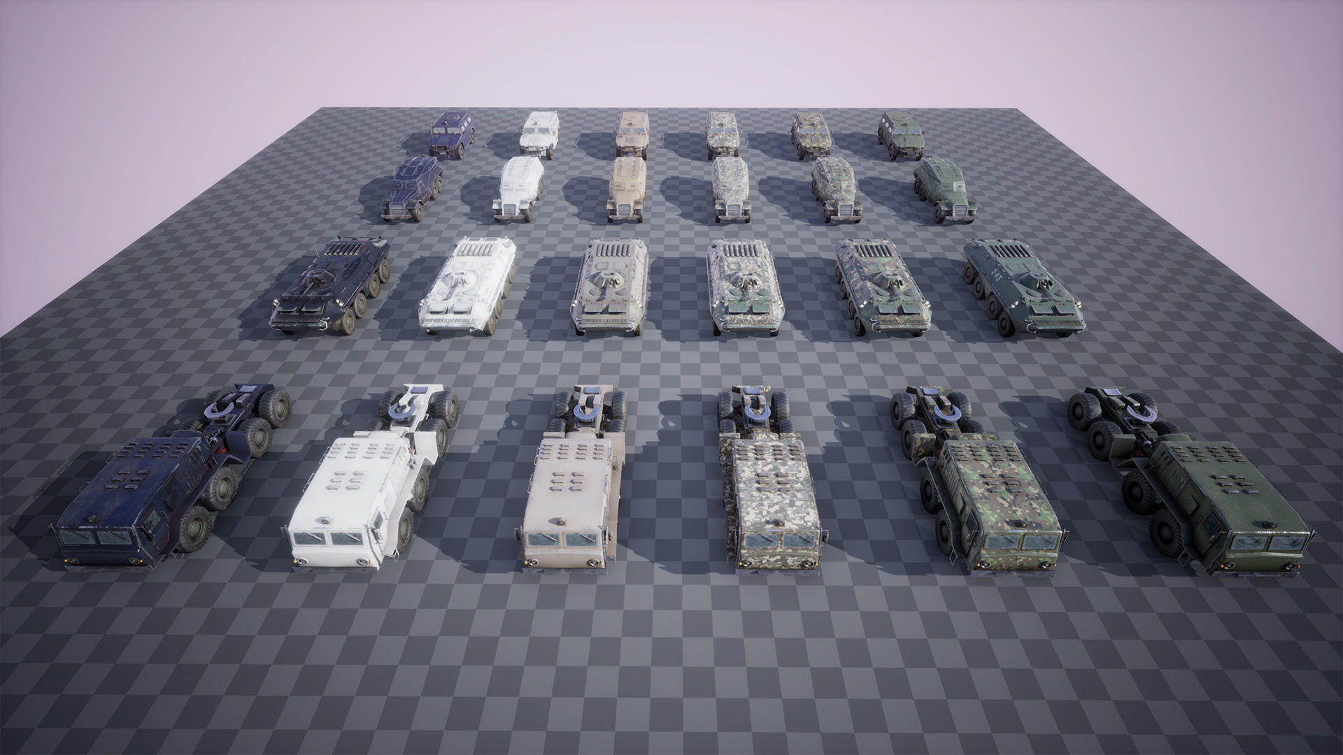 3D model Functional - 4 Russian Military Vehicles 6 Versions per ...