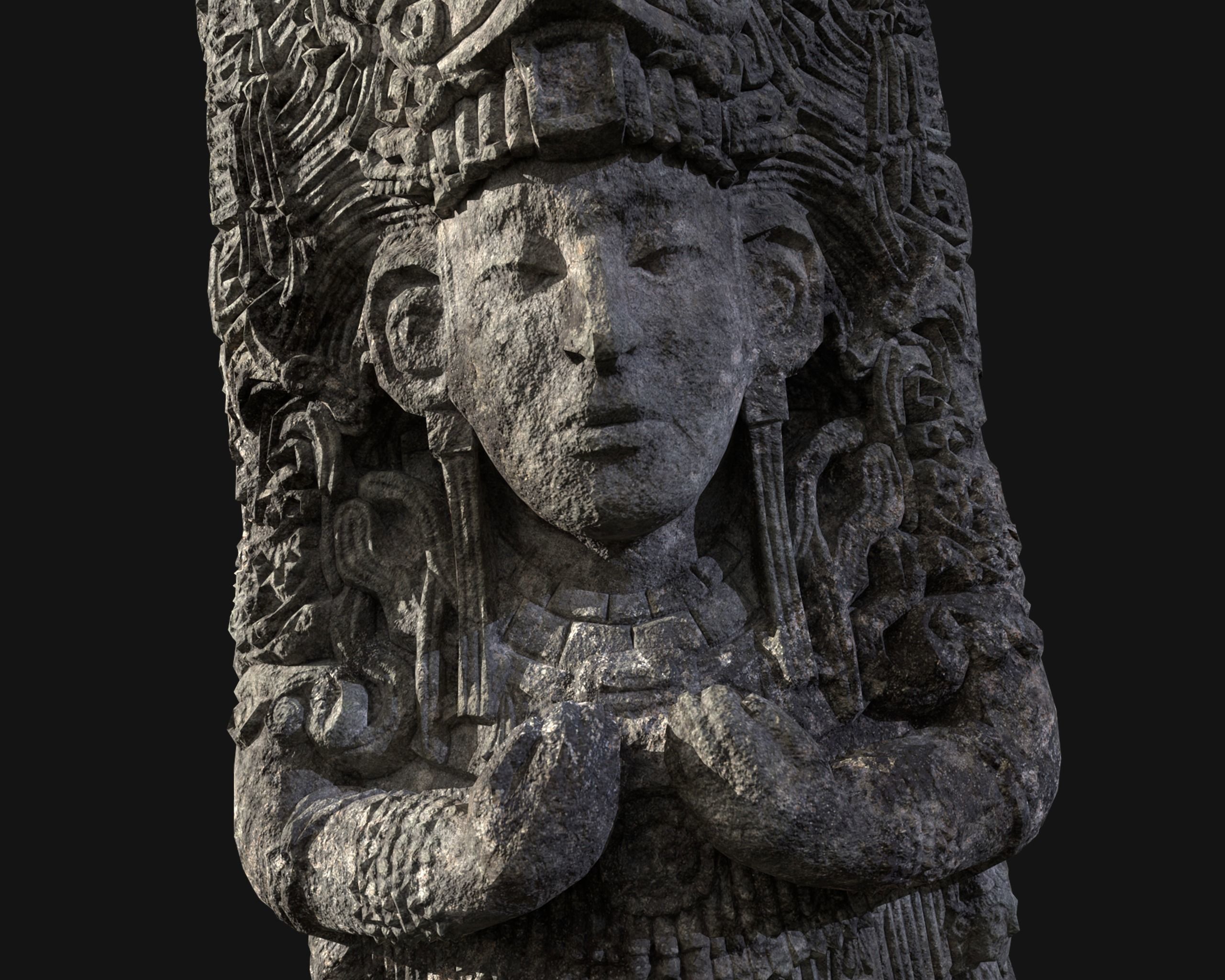 3D model Ancient Mayan Statue VR / AR / low-poly | CGTrader