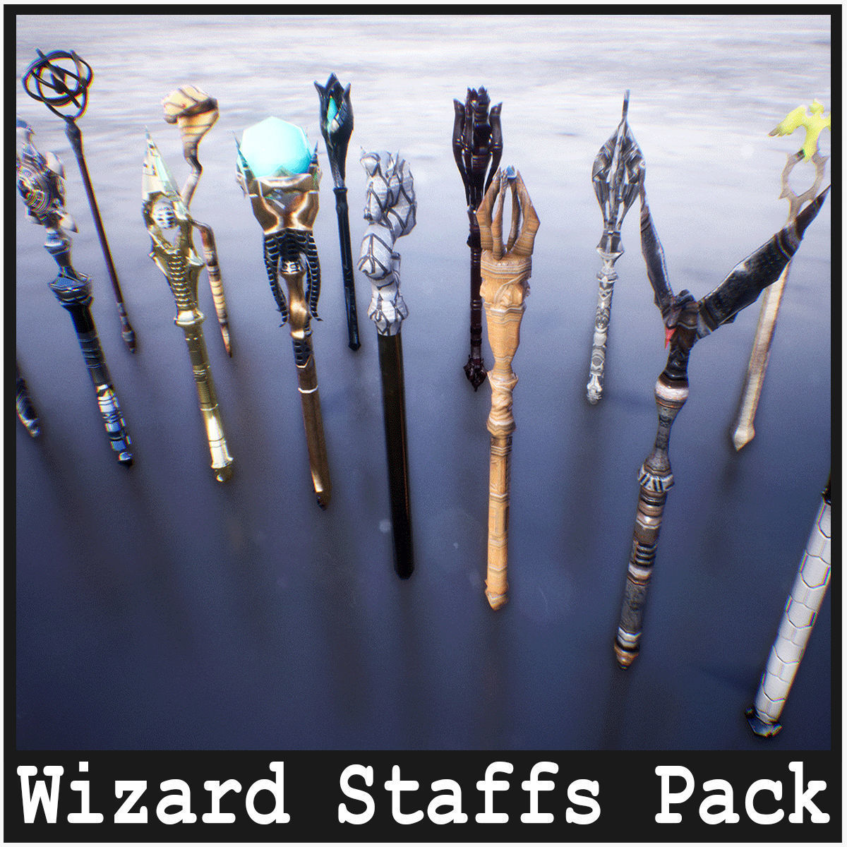 3D model Wizard Staffs 15 Assets VR / AR / low-poly | CGTrader