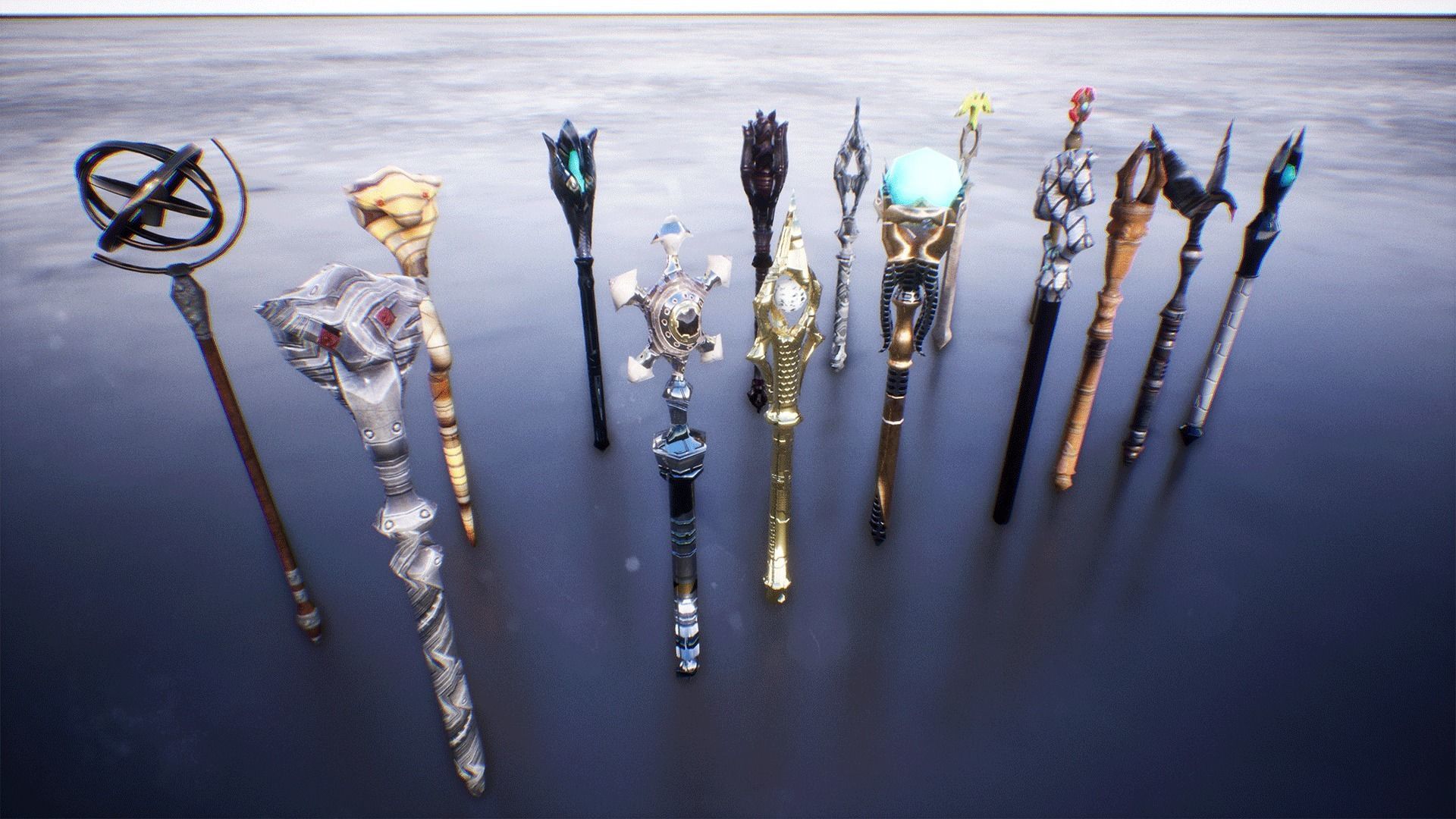 3D model Wizard Staffs 15 Assets VR / AR / low-poly | CGTrader