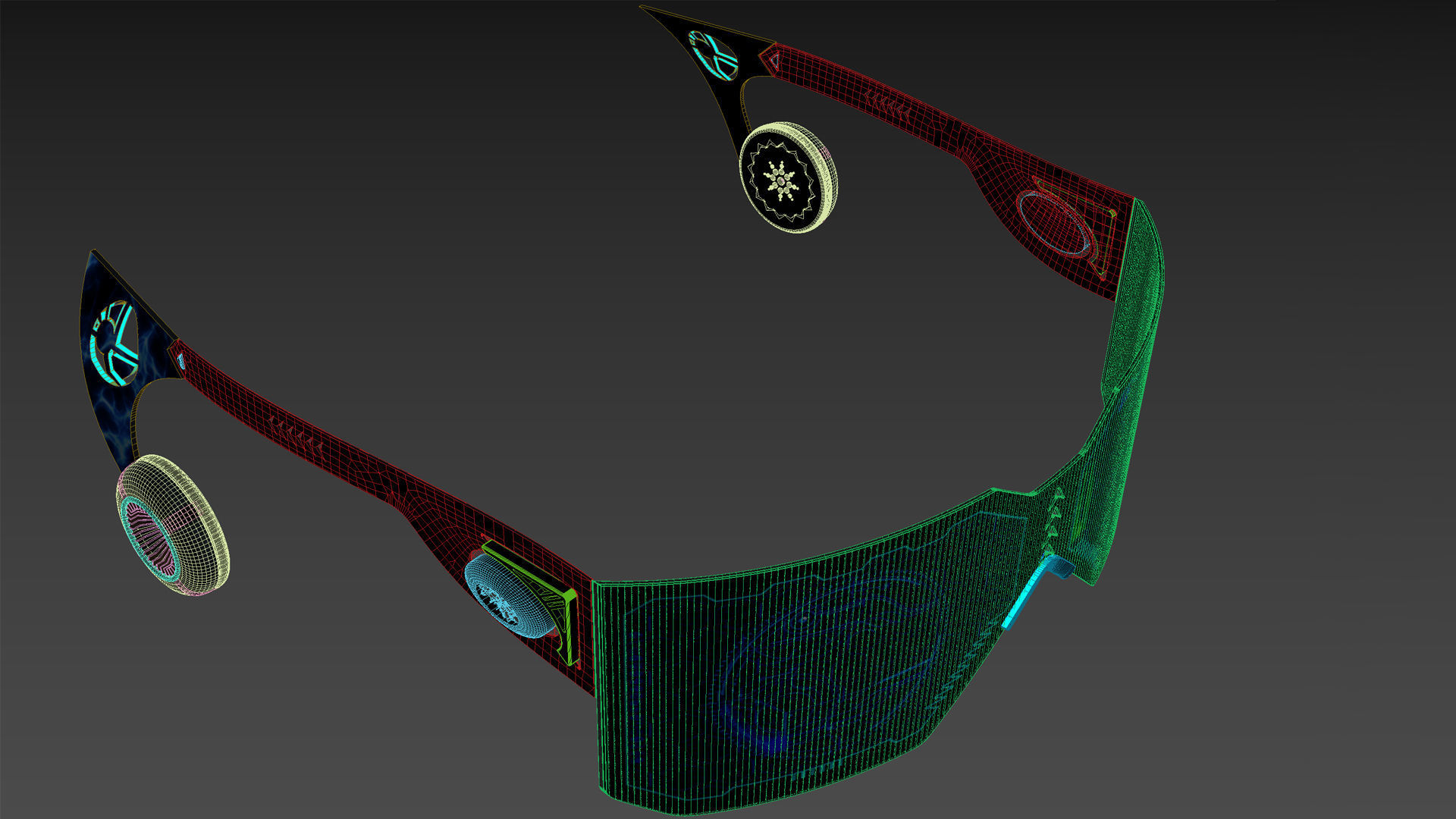 Futuristic Visor Headset 3D model animated | CGTrader