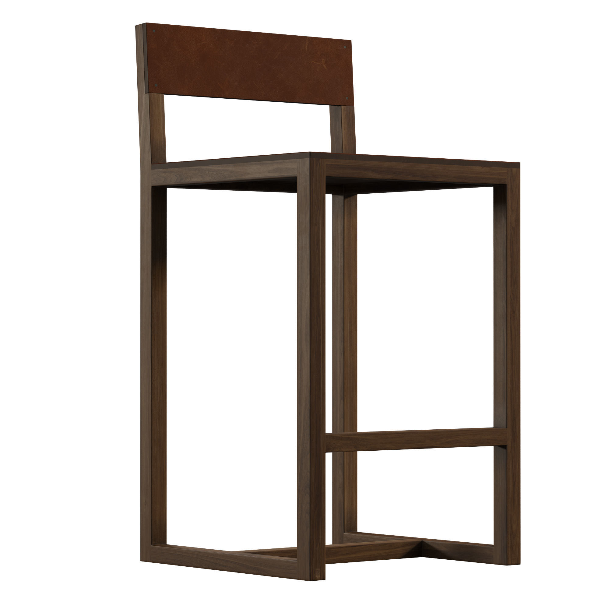 Square Guest Stool 3D model | CGTrader