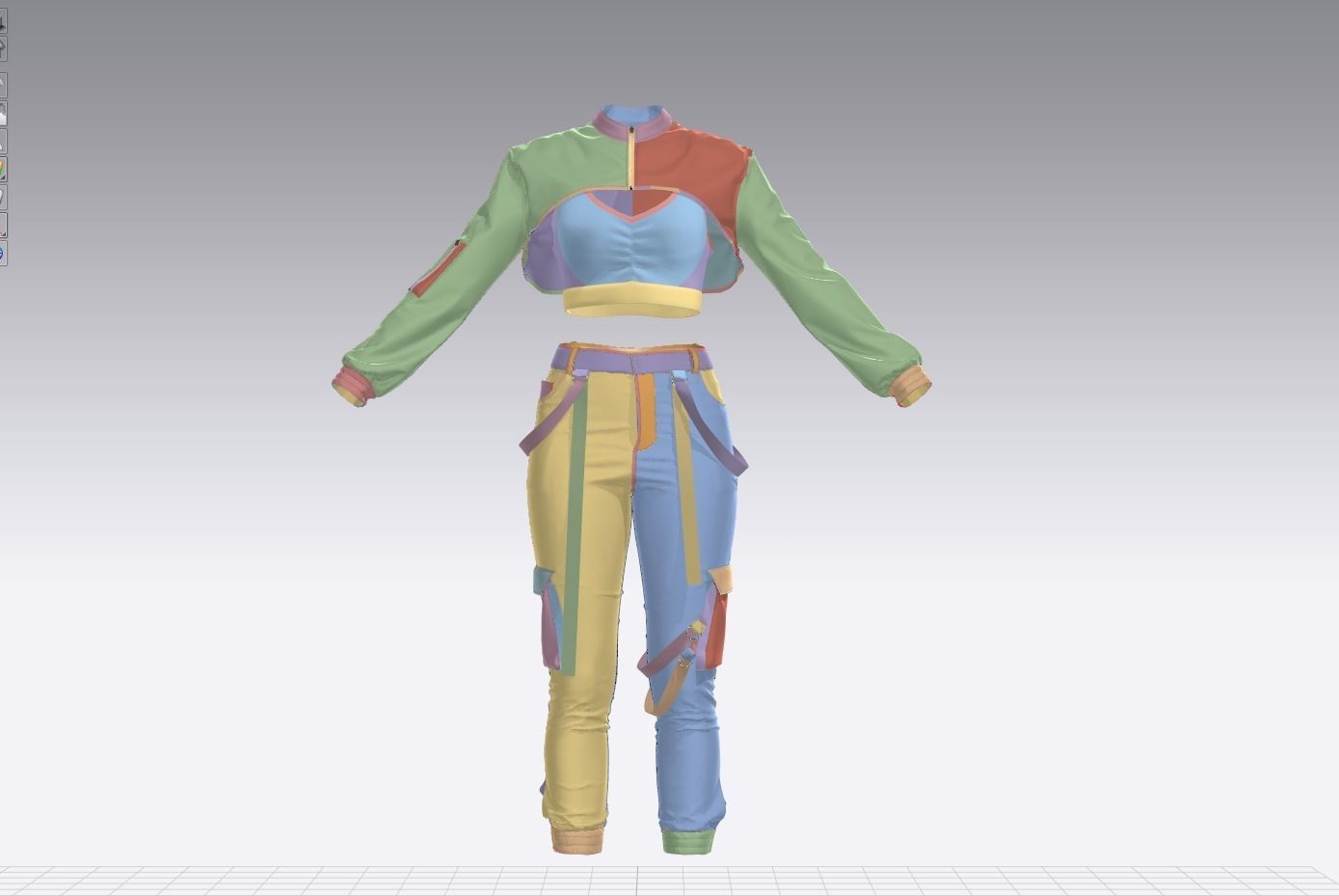 womens outfit 3D model | CGTrader
