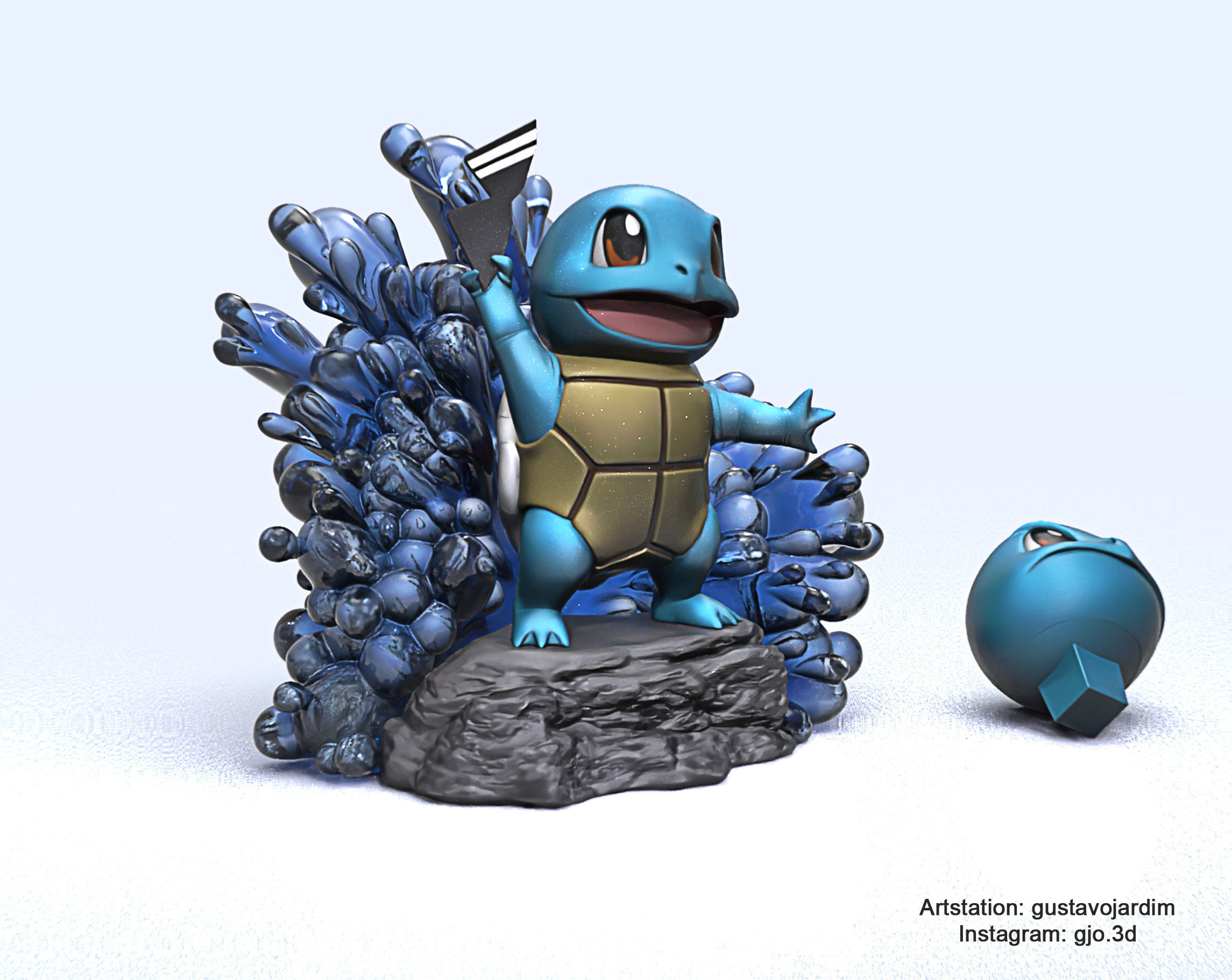 Pokemon Squirtle premium STL 3D model 3D printable | CGTrader
