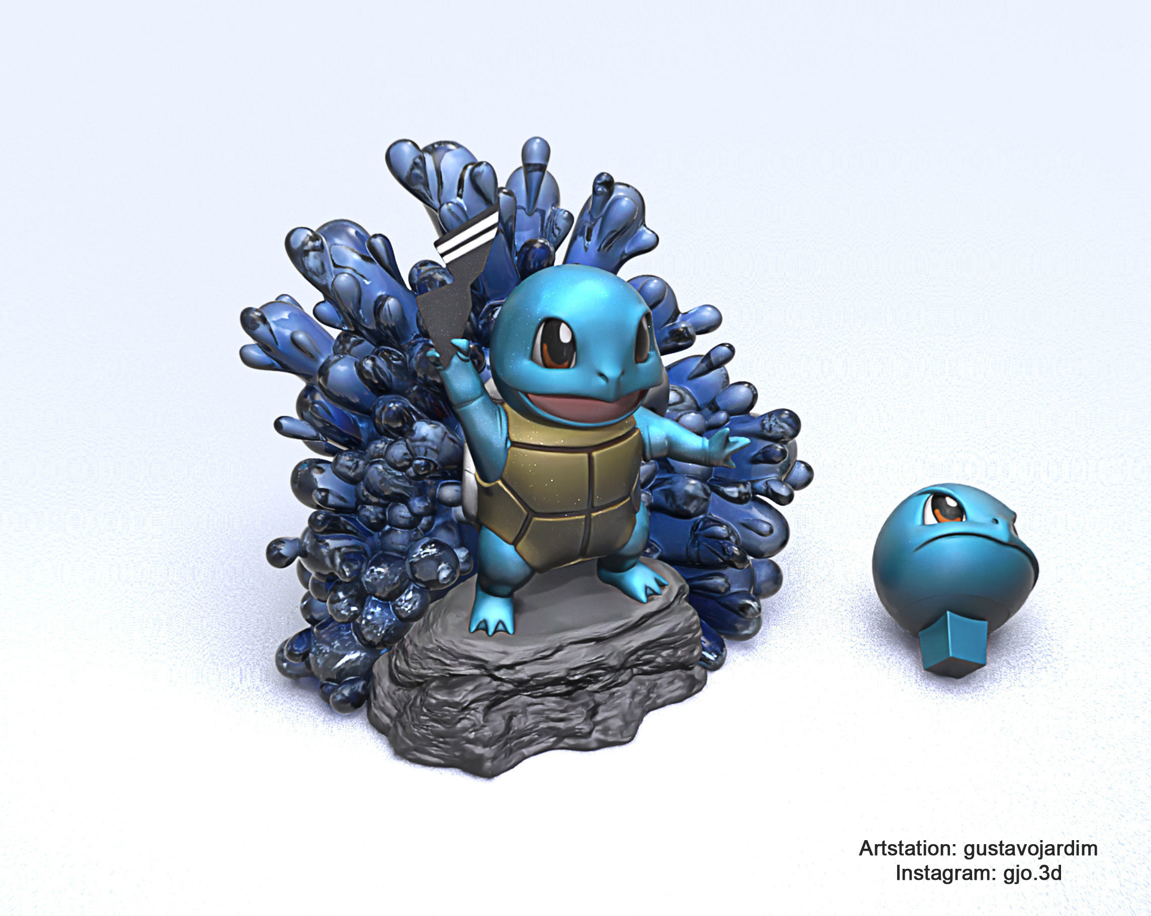 Pokemon Squirtle premium STL 3D model 3D printable | CGTrader