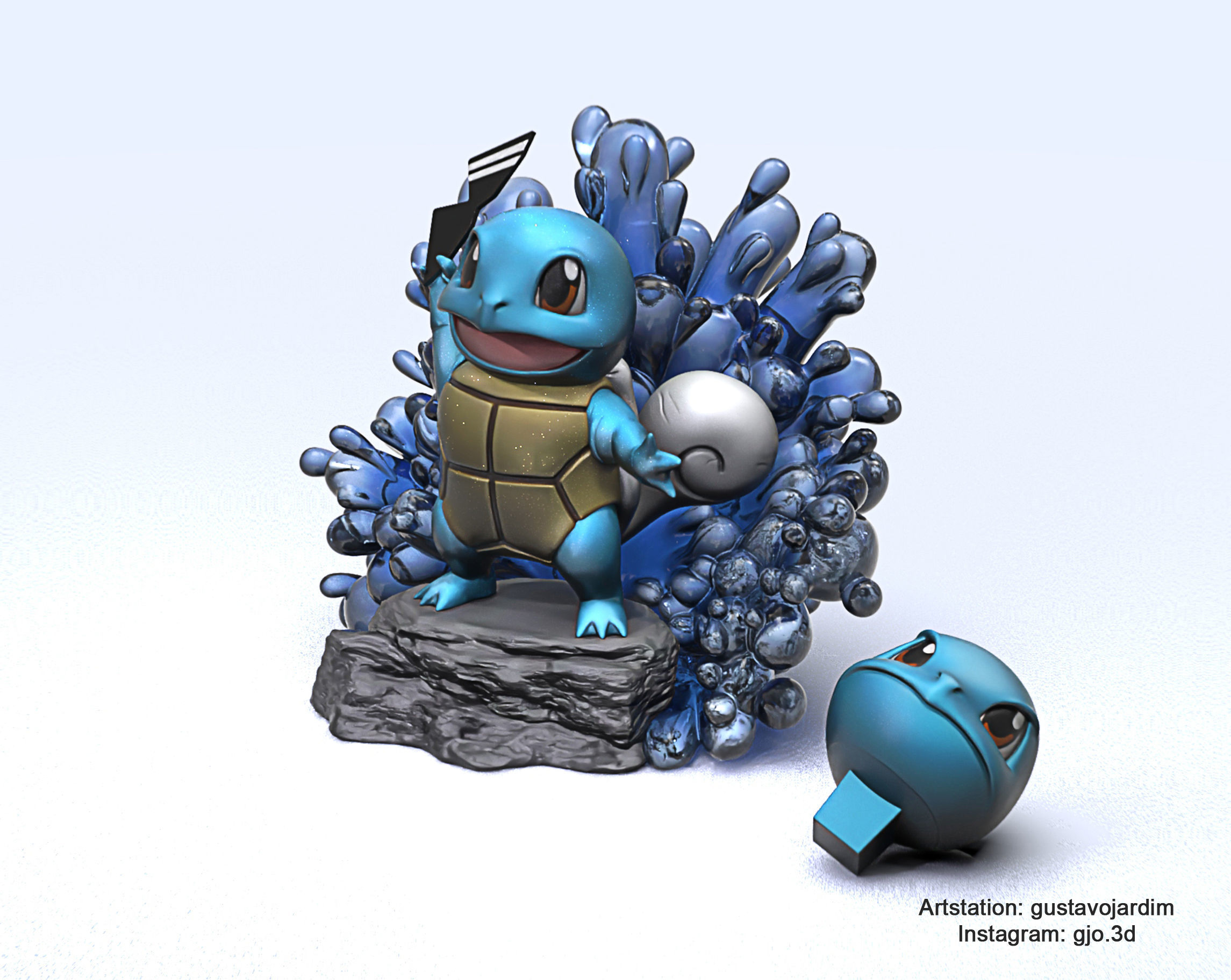Pokemon Squirtle premium STL 3D model 3D printable | CGTrader