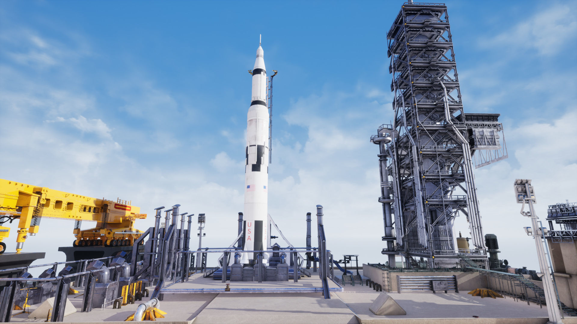 3D model US Rocket Launch Modular Environment VR / AR / low-poly | CGTrader