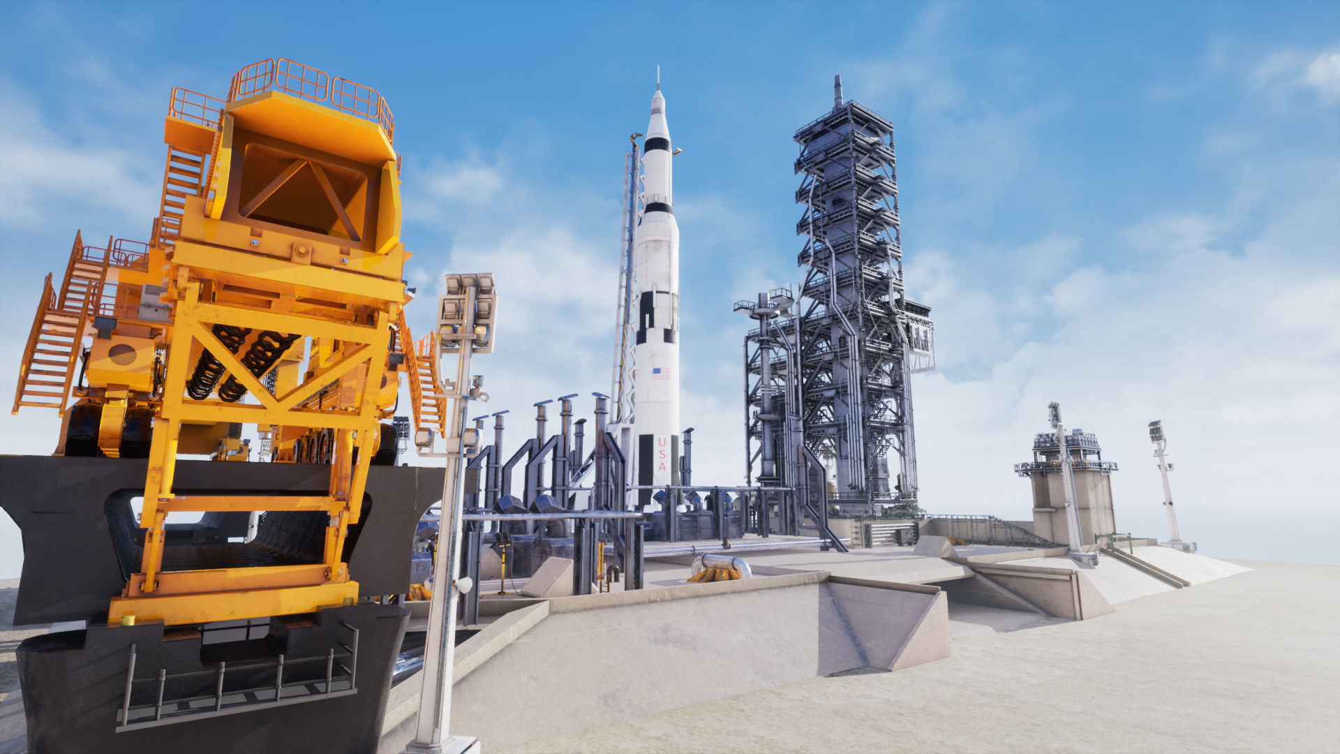 3D model US Rocket Launch Modular Environment VR / AR / low-poly | CGTrader