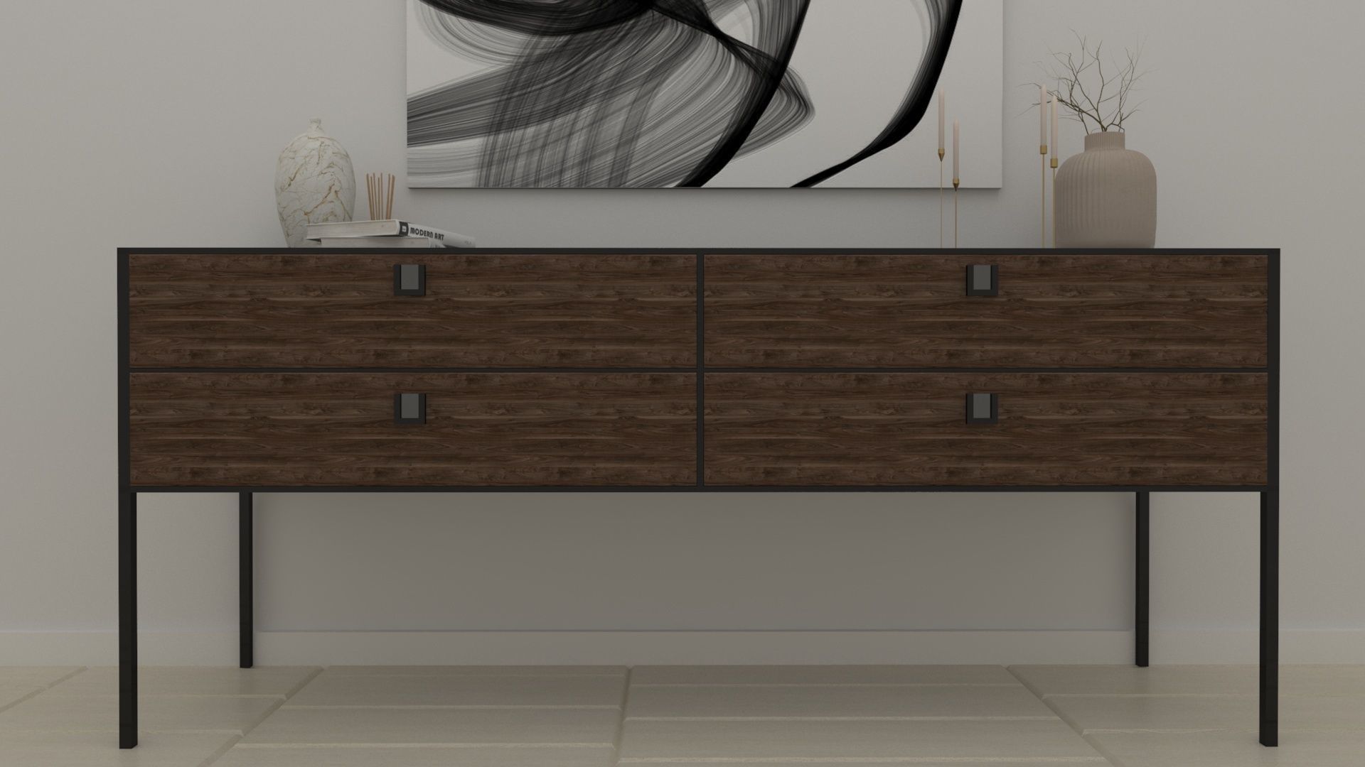 modern console table 3D model | CGTrader