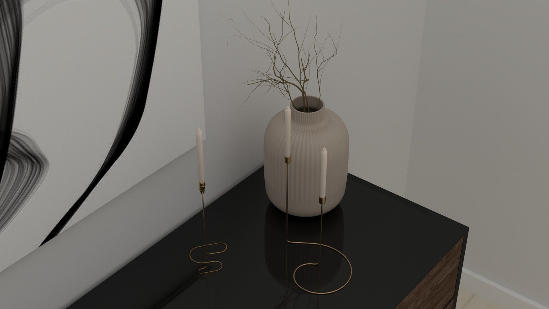 modern console table 3D model | CGTrader