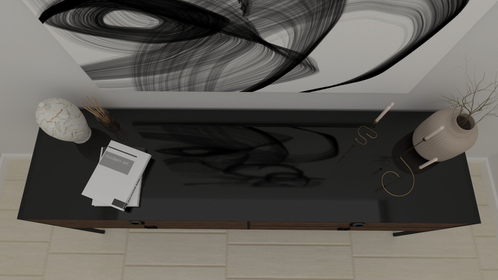 modern console table 3D model | CGTrader