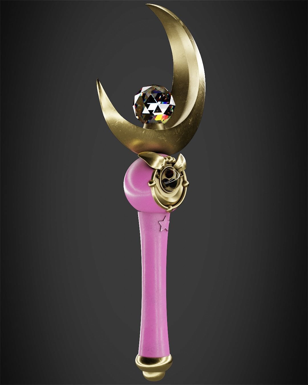 Sailor Moon Moon Stick for Cosplay 3D model 3D printable | CGTrader