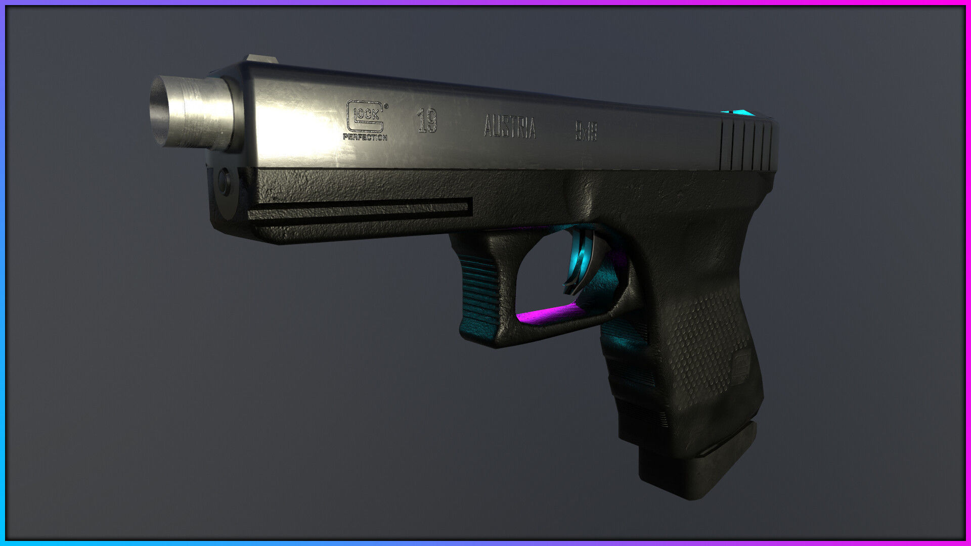 Glock 19 - modular game ready weapon 3D model | CGTrader