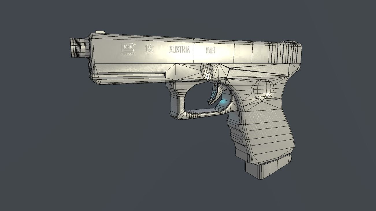 Glock 19 - modular game ready weapon 3D model | CGTrader