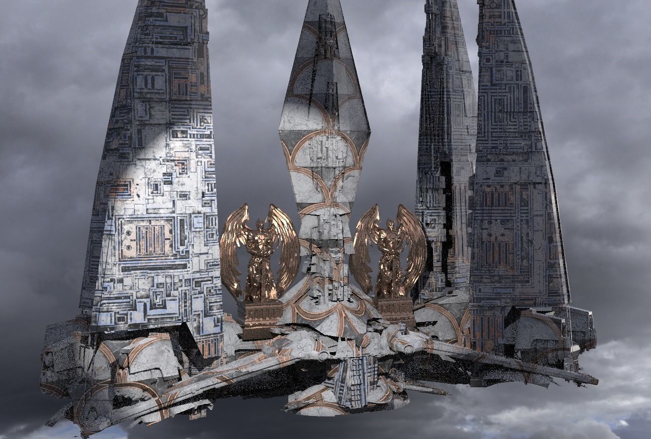 Cyberpunk Emperor Towers 4 3D model | CGTrader